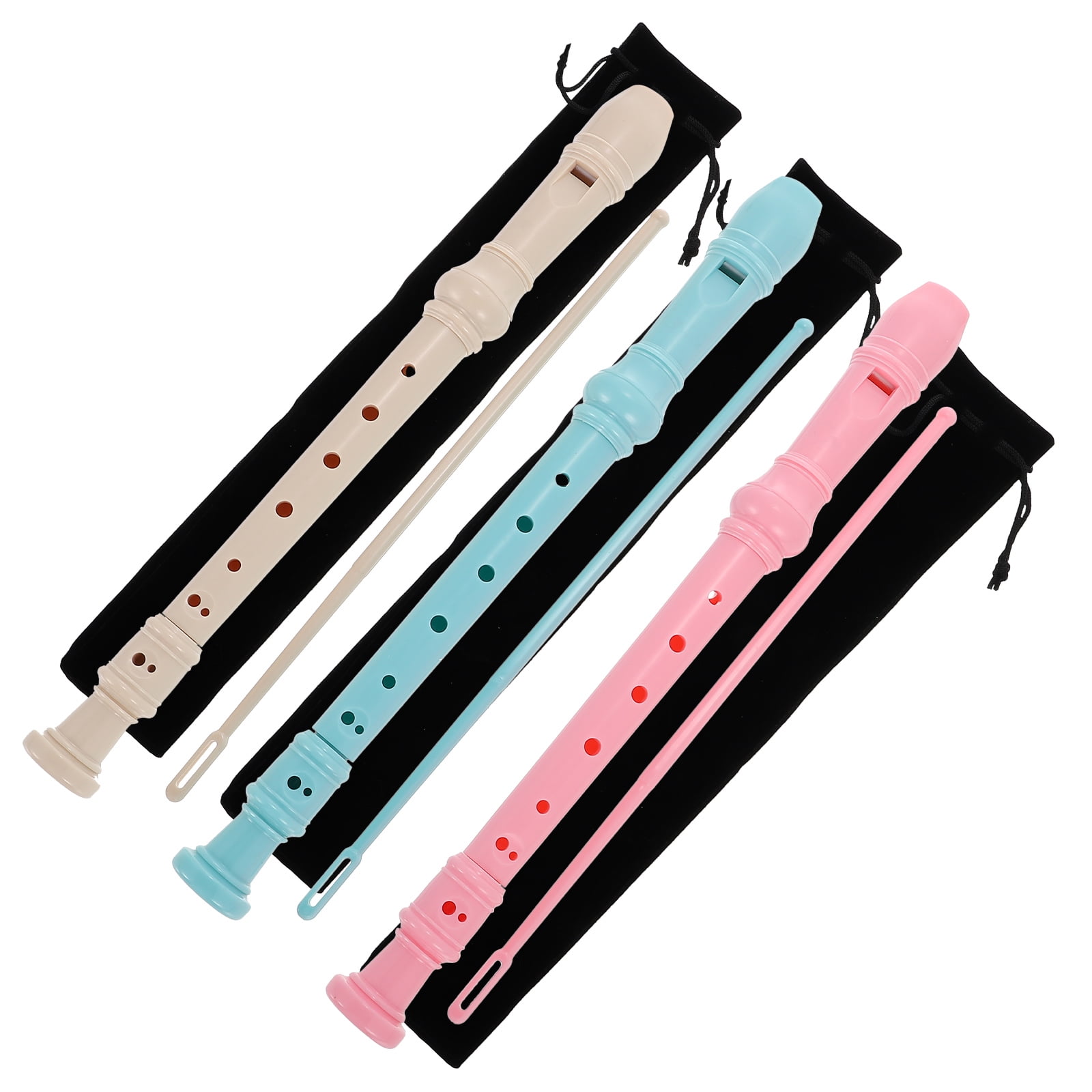 3 Sets Swan Clarinet Musical Instruments Baroque Soprano Recorder ...