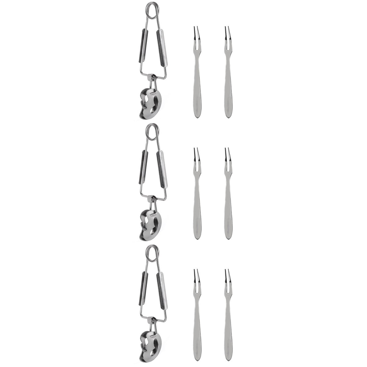 3 Sets Tableware Snail Tong and Fork Cooking Tongs Ice Cube Kitchen ...