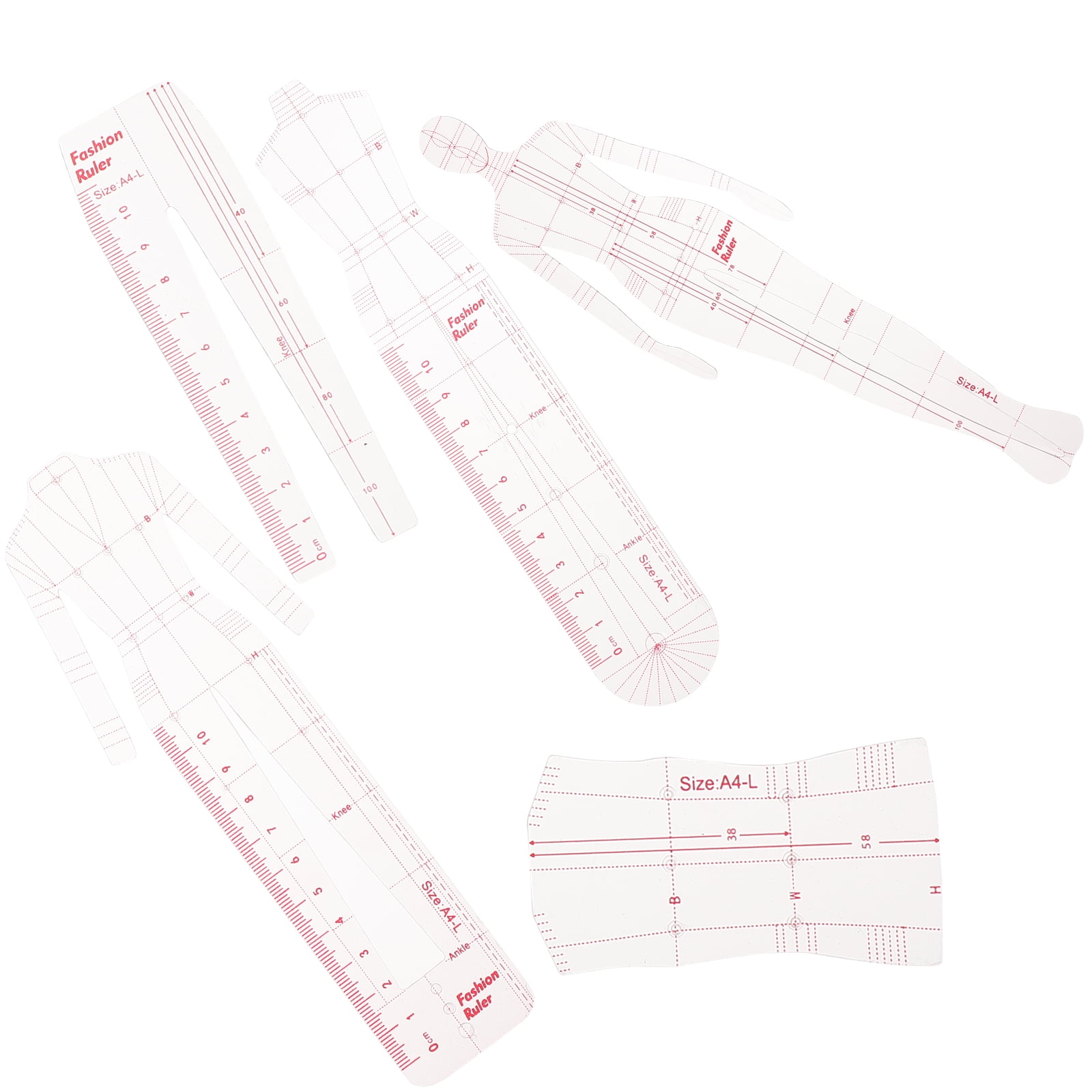 3 Sets Templates for Fashion Drawing Model Ruler Clothing Design ...