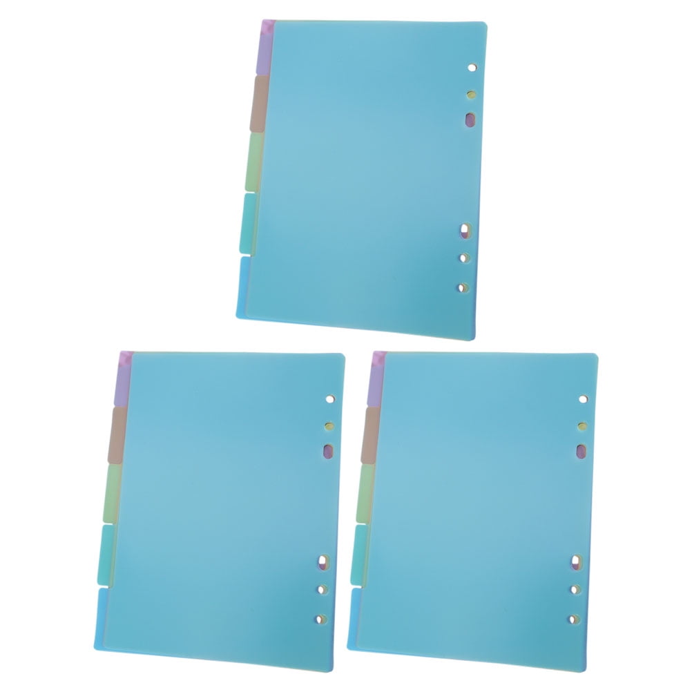 3 Sets Three Ring Binder Dividers with Tabs Index Separator Page ...