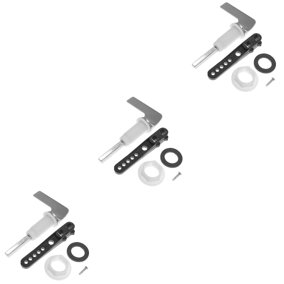 3 Sets Toilet Parts Handle Water Tank Wrench Flush Replacement Hardware ...
