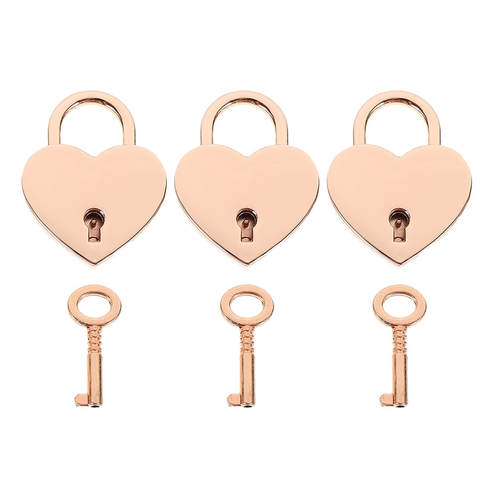 3 Sets Treasure Chest with and Luggage Locks Heart - Walmart.com