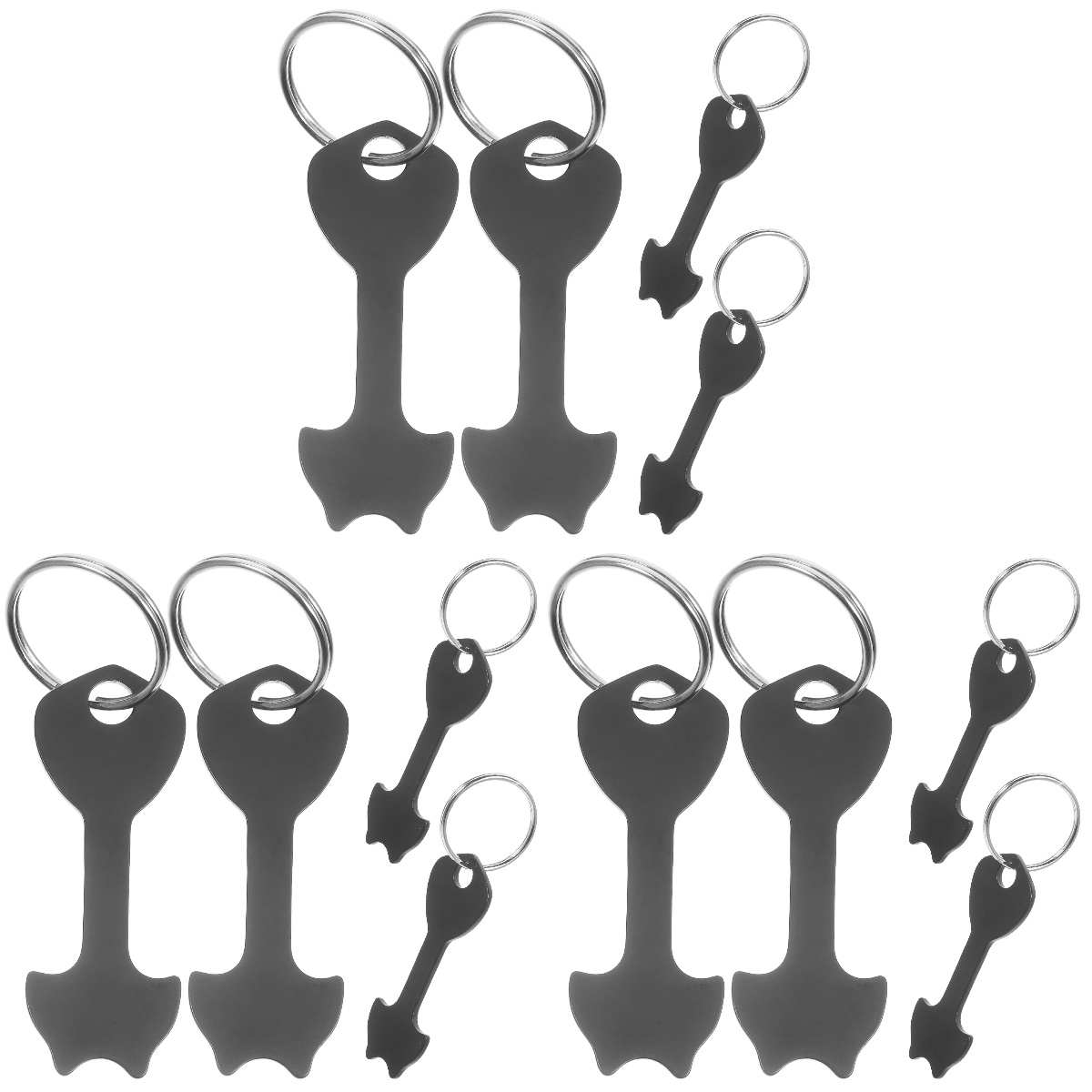 3 Sets Trolley Tokens and Key Rings Shopping Trolley Tokens Shopping Cart Tokens with Keychain ...