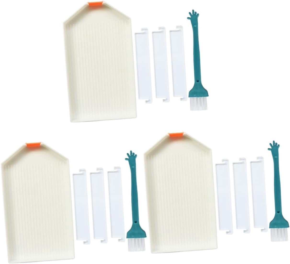 3 Sets Turning Disc Keyboard Tray Bead Sorting Container Diamond Art ...