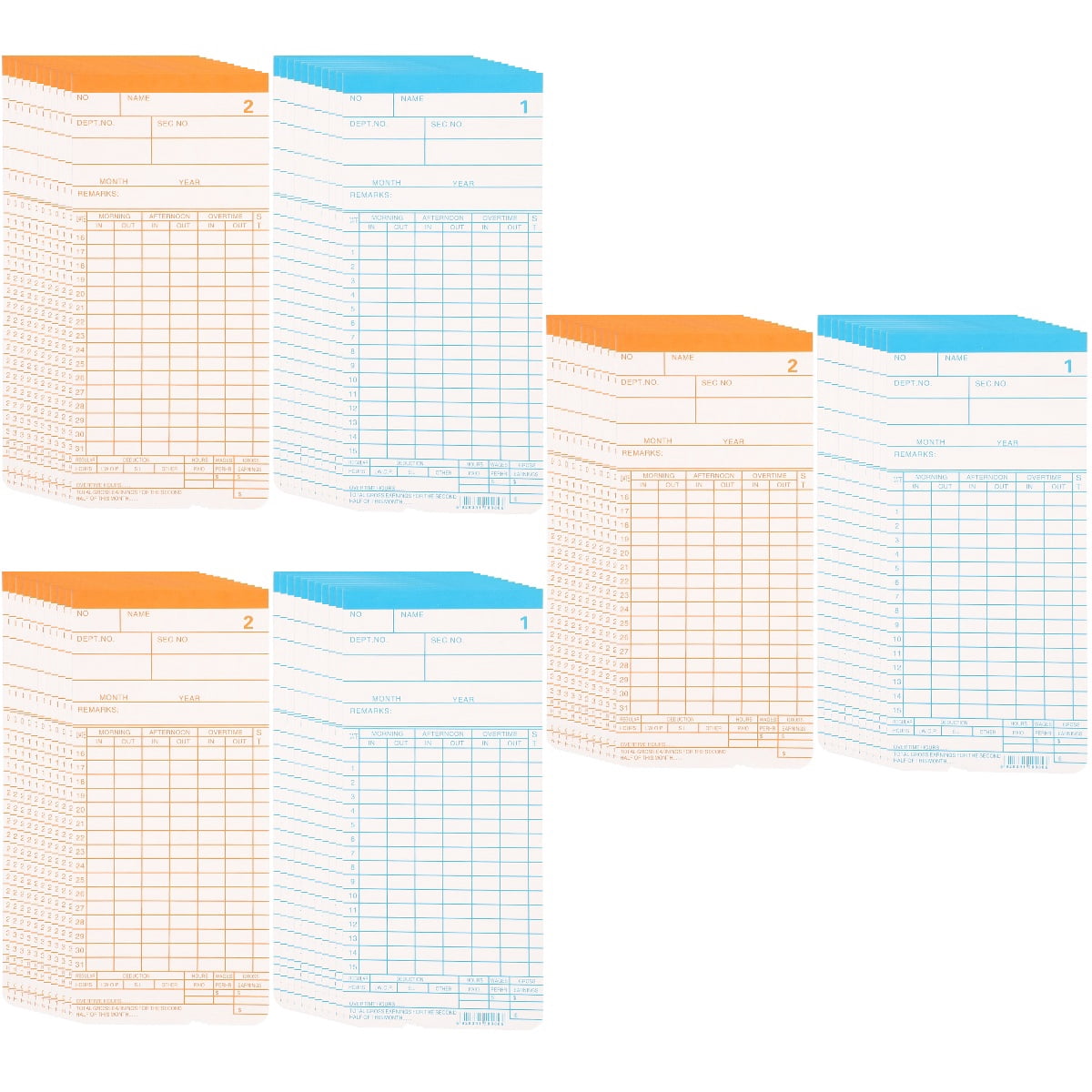 3 Sets Wall Clock Weekly Cards Attendance Paper - Walmart.com