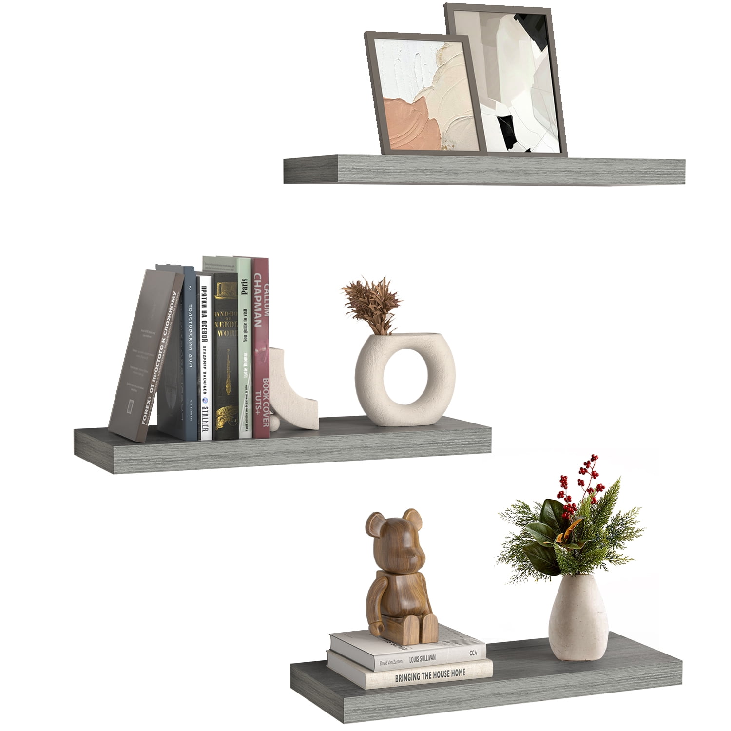 3 Sets Wall Mounted Floating Shelves, Storage Shelves, Perfect for ...