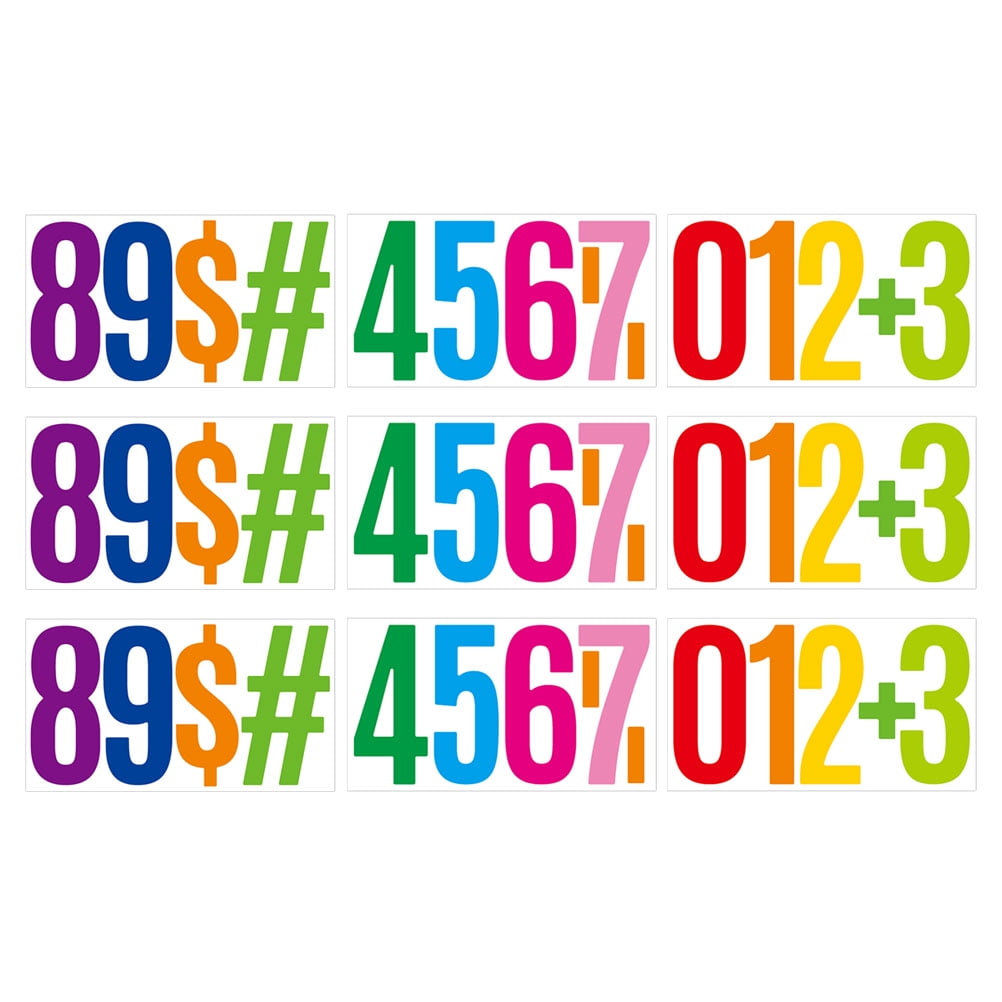 3 Sets Waterproof Sticker Large Size Digital Stickers - Walmart.com