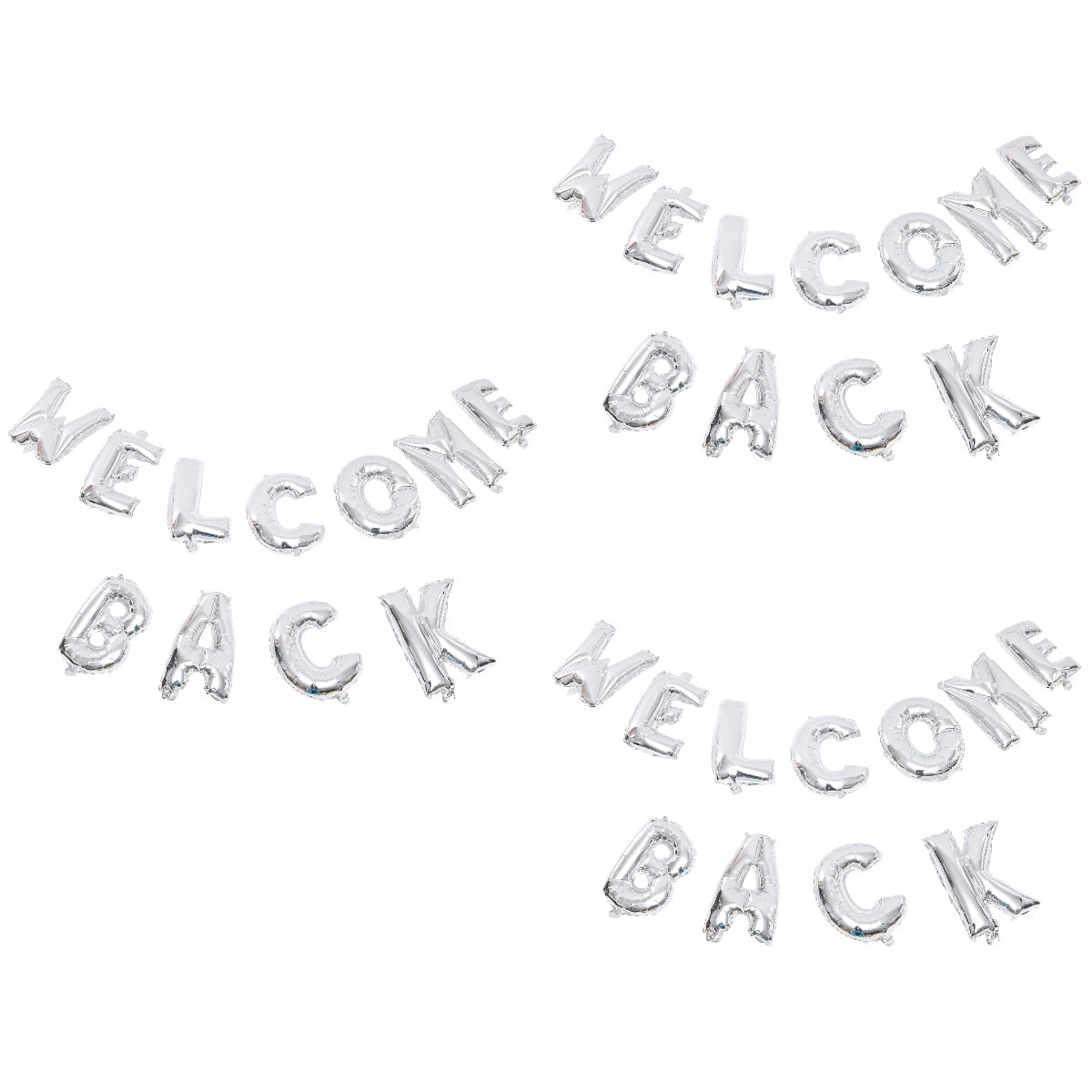 3 Sets Welcome Back Balloons Home to School Foil Banner Decorations ...