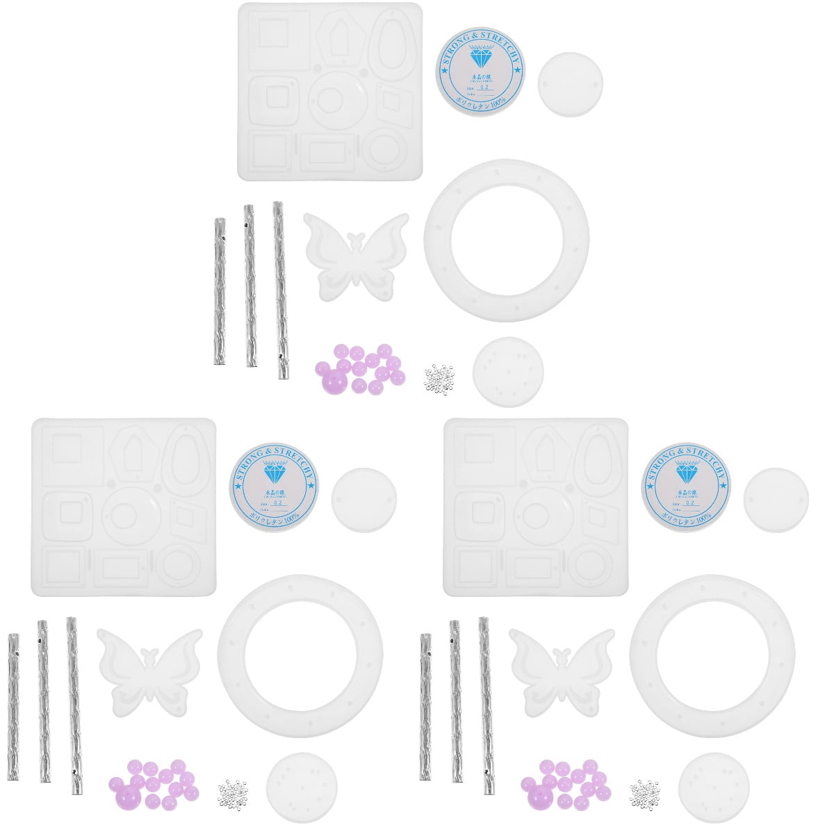 3 Sets Wind Chimes Epoxy Resin Molds Wind Chime DIY Materials Wind ...