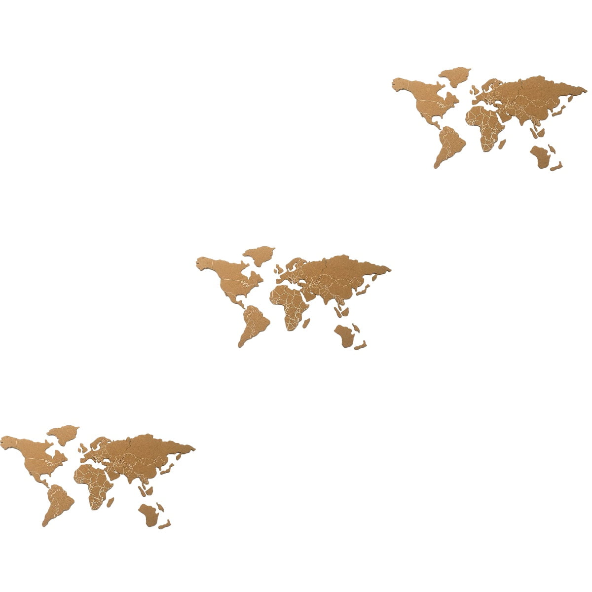 3 Sets World Map Cork Board Self Adhesive Cork Pin Board Cork Message ...