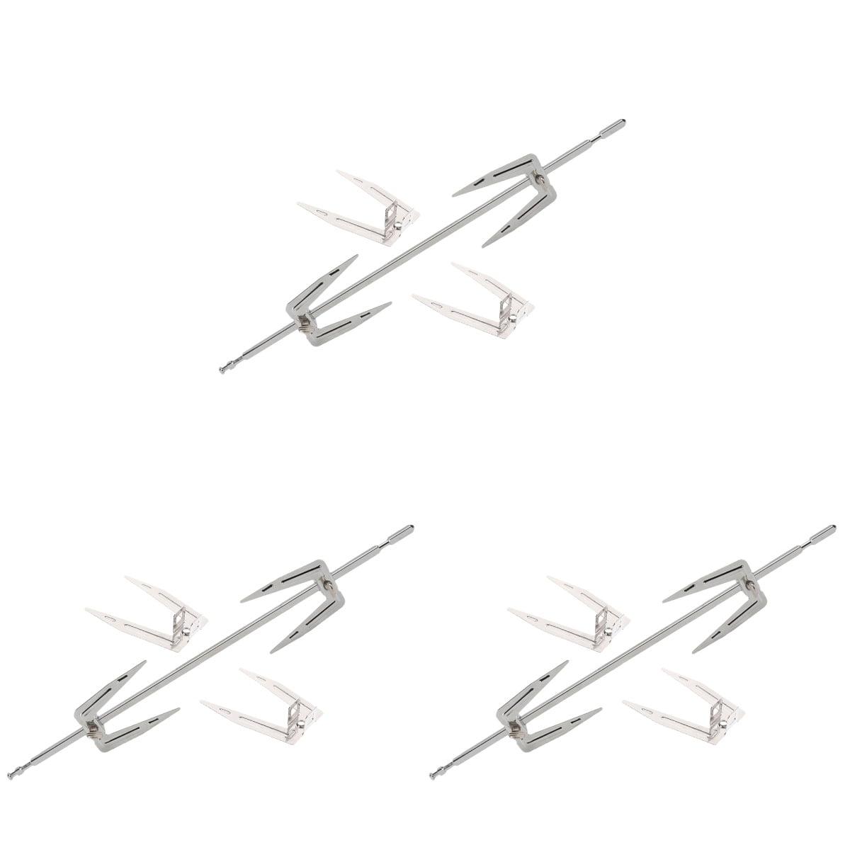 3 Sets of Chicken Roast Fork Cooking Meat Spit Rods Grill Chicken Tools ...