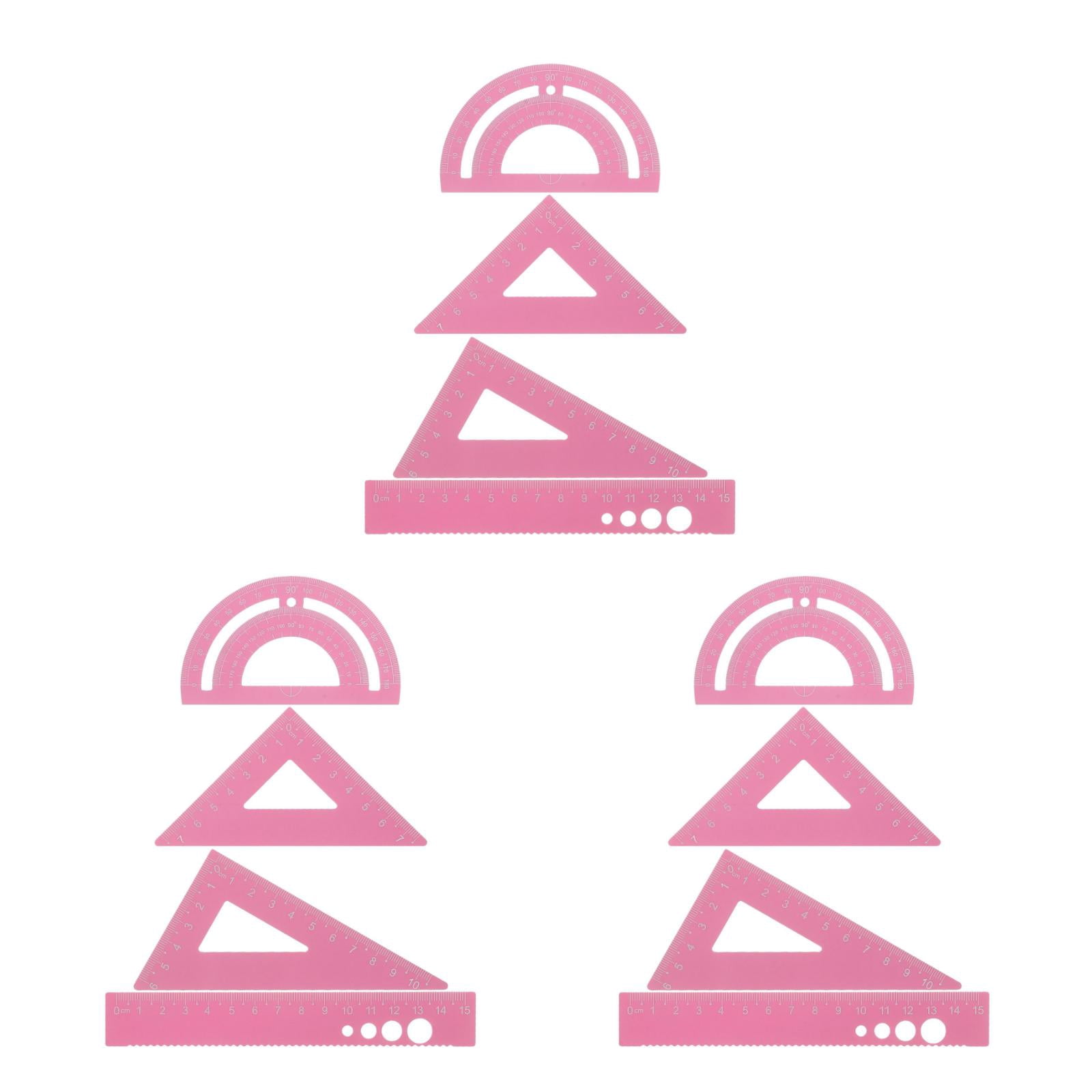 3 Sets of Drawing Ruler Tool Metal Scale Drawing Accessories Ruler ...