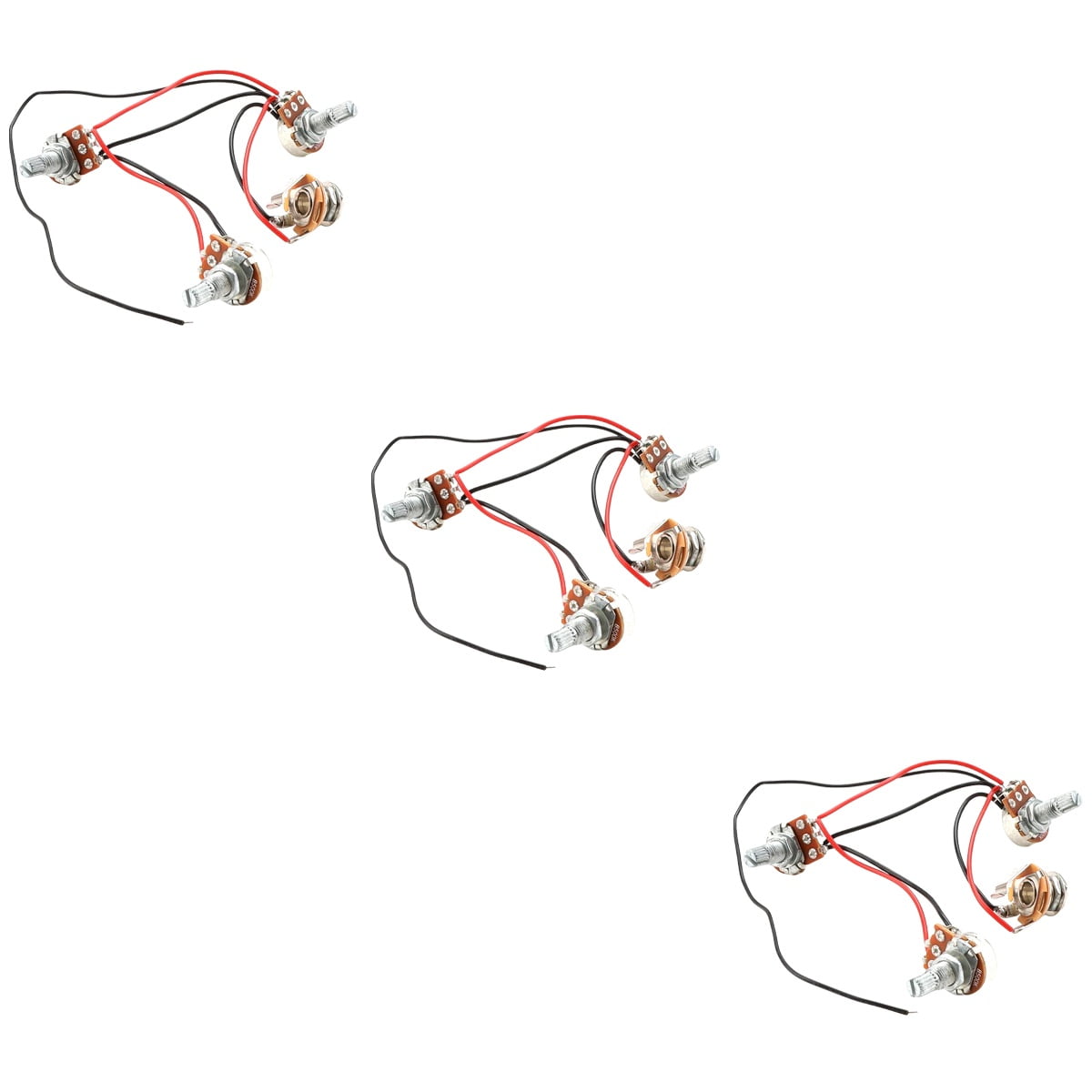 3 Sets of Electronic Guitar Wiring Harness Set Prewired 500K Pots 5 Way ...