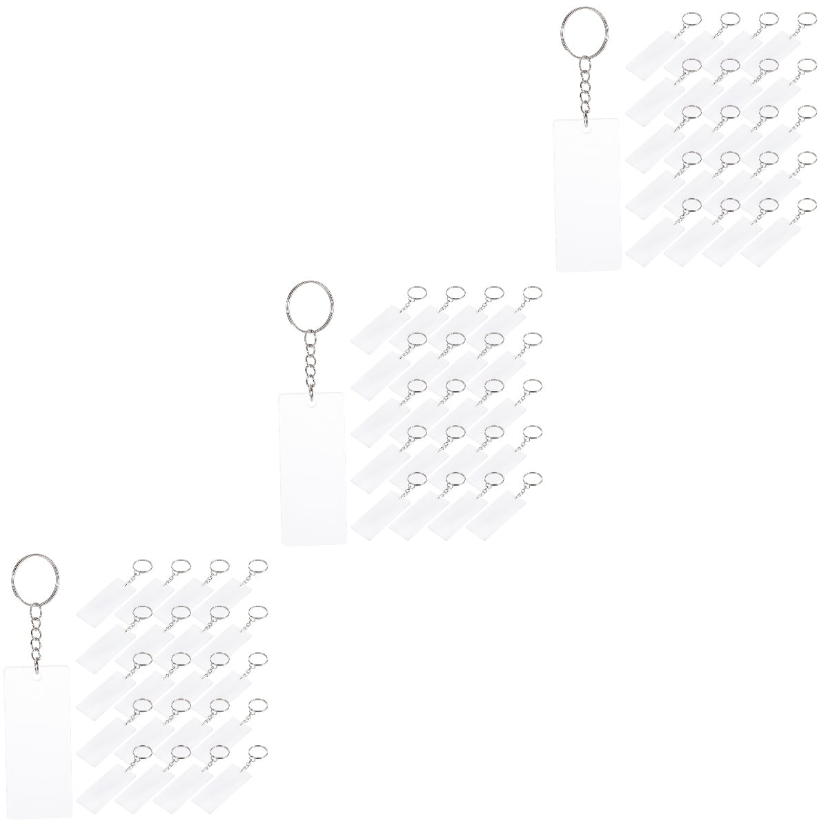 3 Sets of Multi-function Acrylic Blanks Decorative Blank Keychains DIY ...