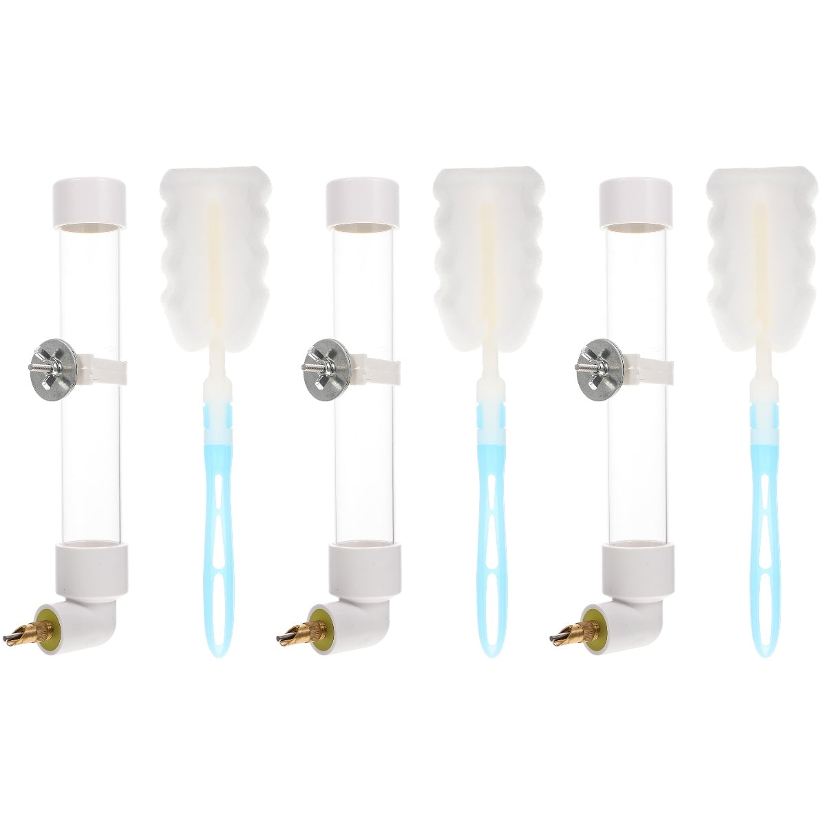 3 Sets of Plastic Bird Water Dispenser Parrot Drinking Container Bird ...