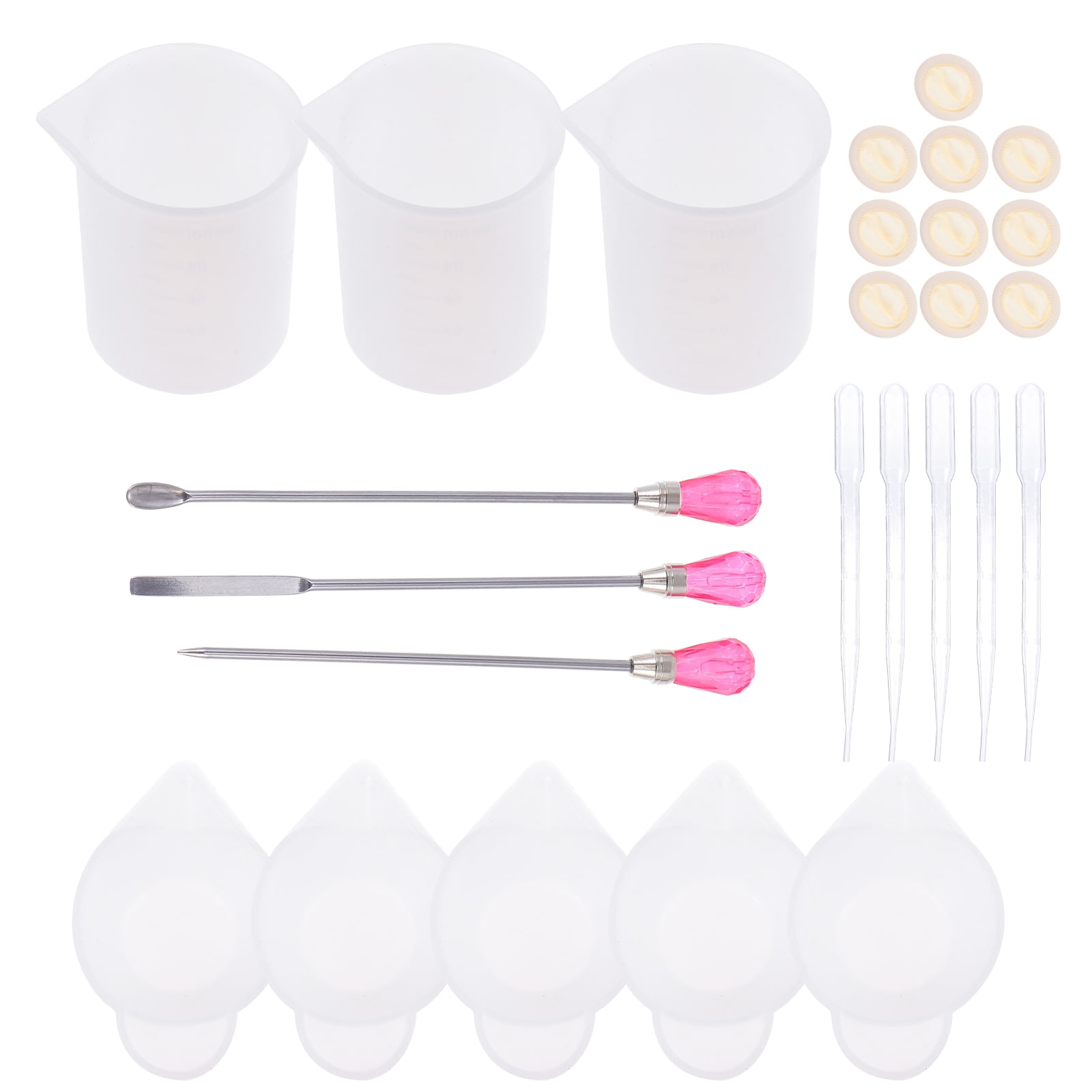 3 Sets of Reusable Epoxy Stir Sticks Mixing Cups Measuring Cups for ...