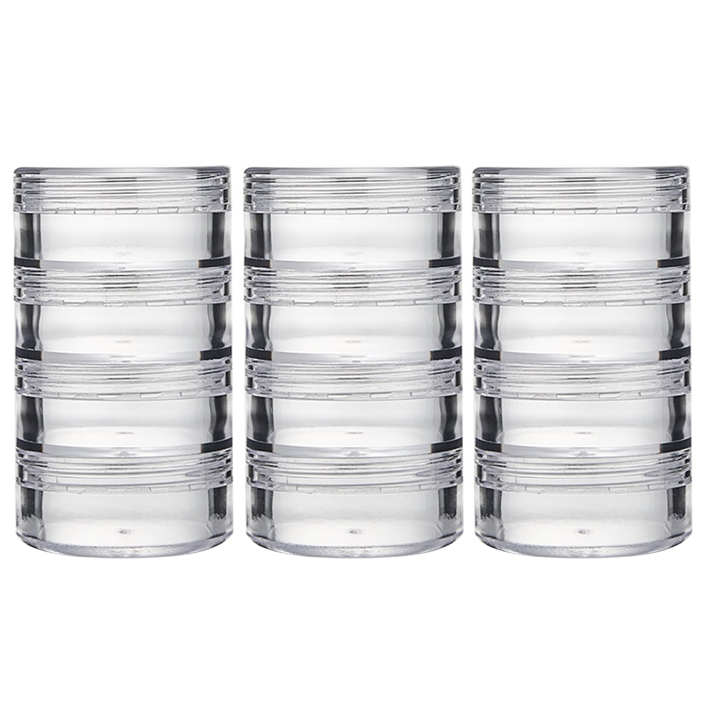 3 Sets of Small Cream Jars Round Face Cream Jars Clear Cream Storage ...