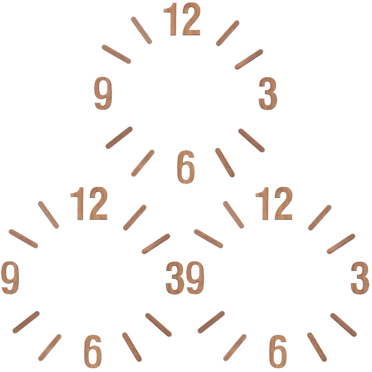 3 Sets of Wall Clock DIY Numerals Clock Numerals Kit Replacement Clock ...