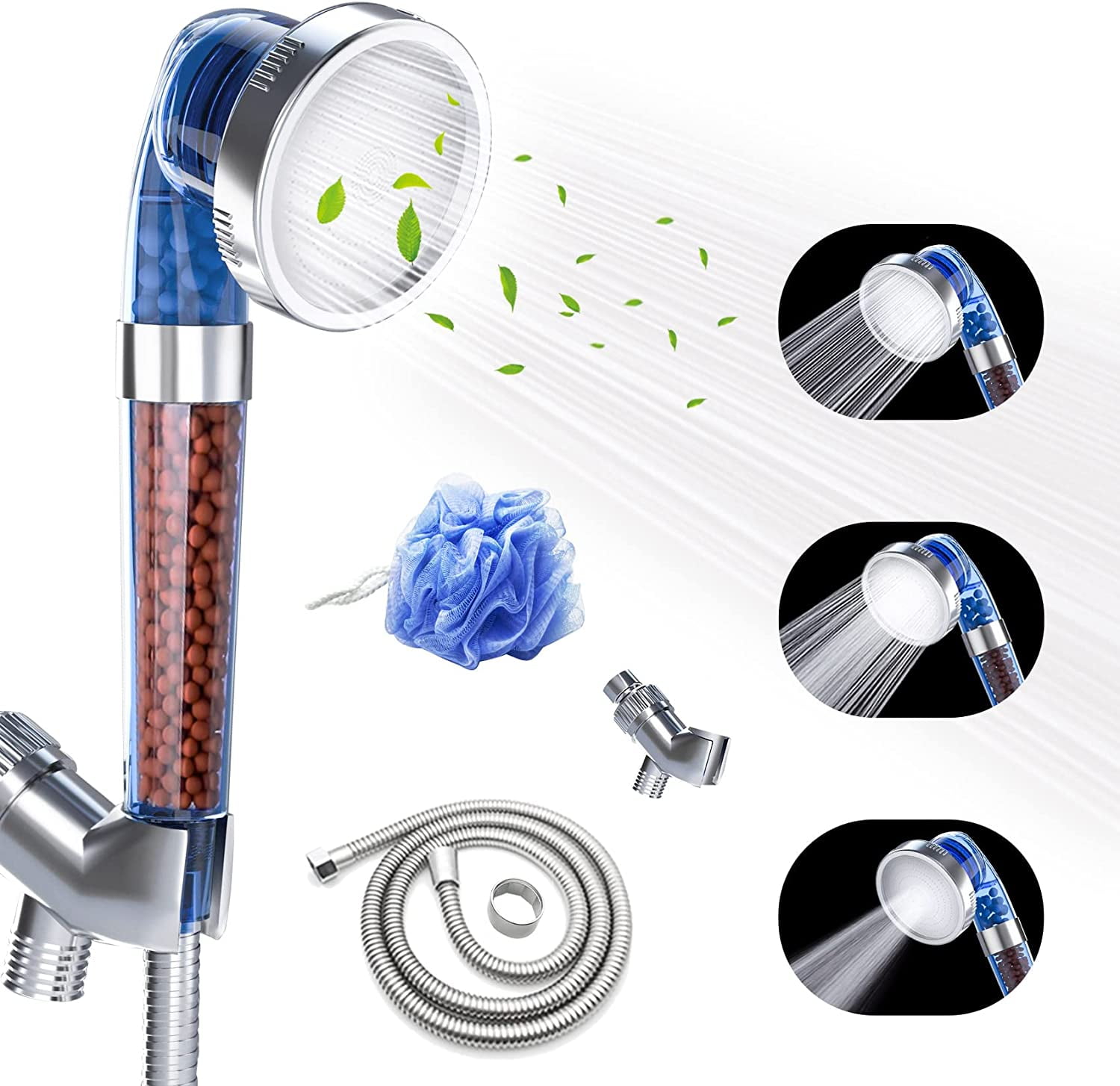 3 Settings Shower Head High Pressure Water Saving Showerhead With