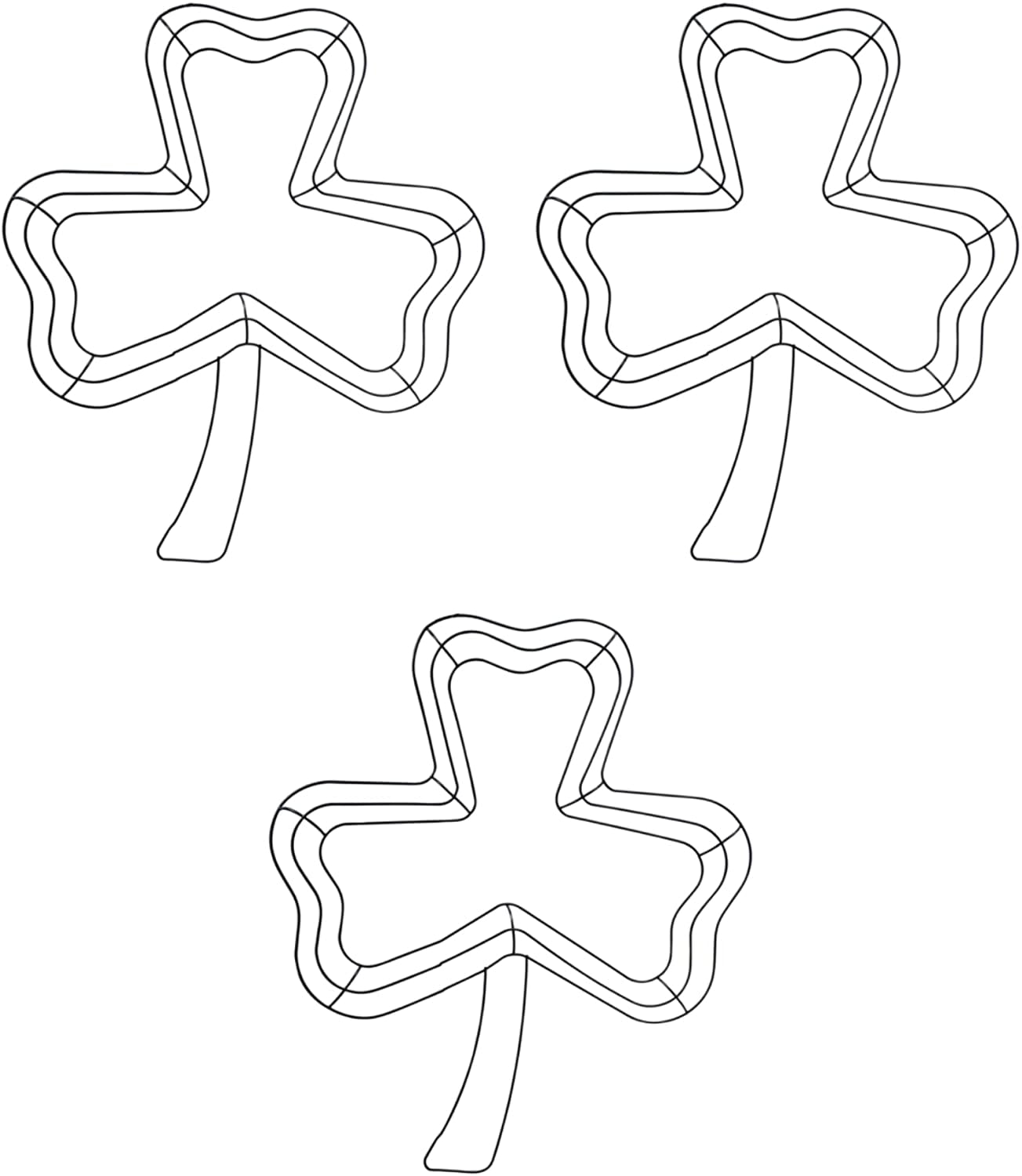 Shamrock Shaped Wire Wreath Frame 18.75x16 in. for Front Door & Outdoor ...