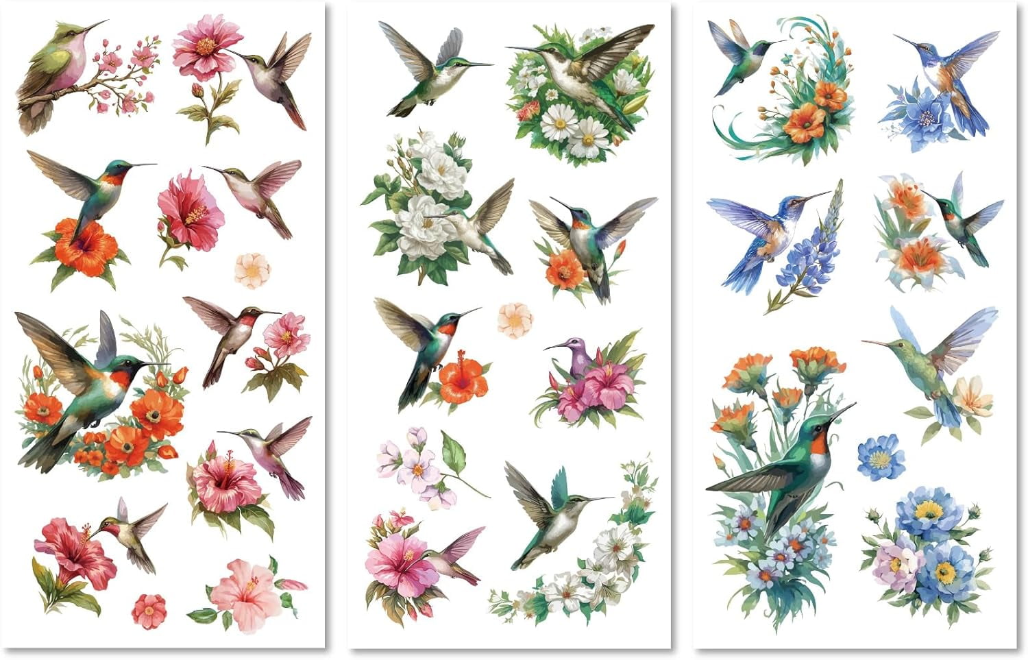 3 Sheet Birds Rub on Transfer for Crafts Vintage Cute Animals Rub on ...