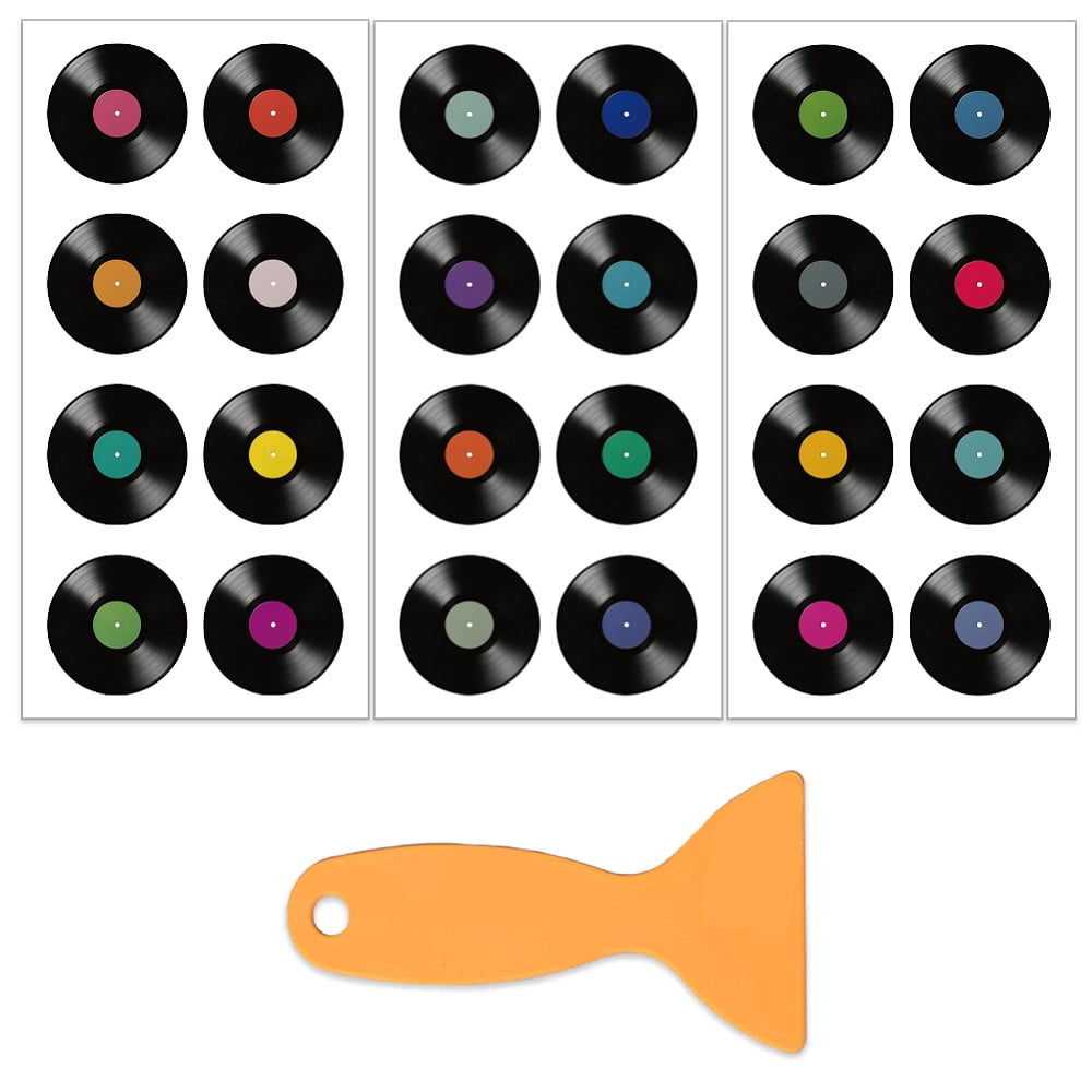3 Sheet Rub on Transfers 6x12 Inch Vinyl Records Furniture Transfers ...
