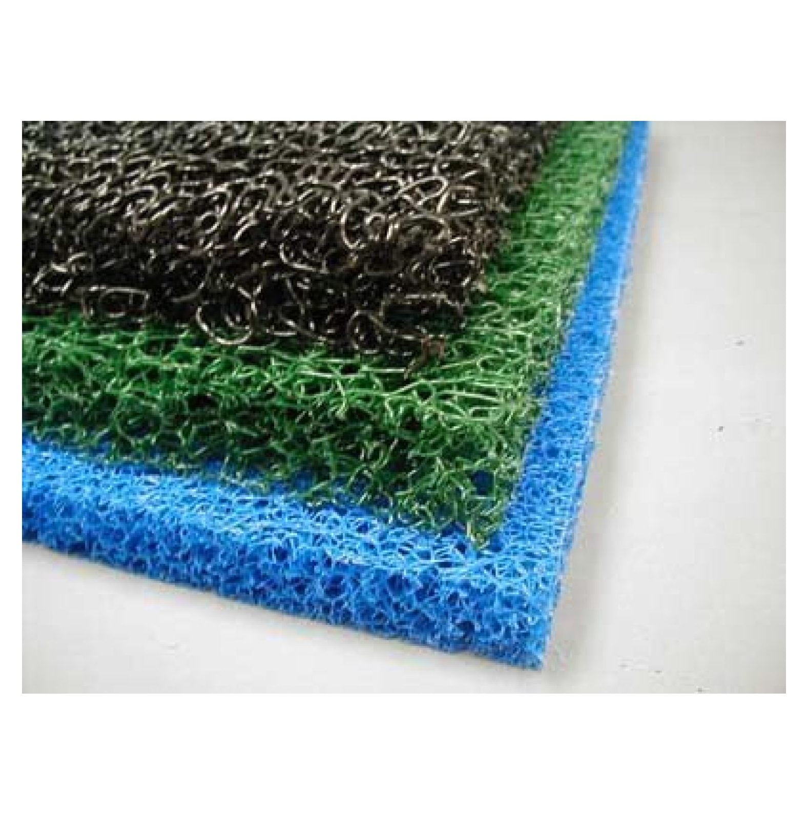 3 Sheets 3 Color Pond Filter Mat Koi Media Pad 19" X 24" Black, Green ...
