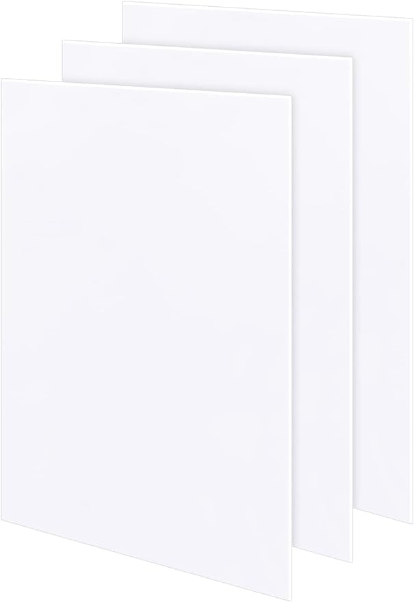 3 Sheets 3mm White Foam Sheets Lightweight Rigid Foam 11.8x15.7 Inch Foam Rubber Mats for Crafts ...