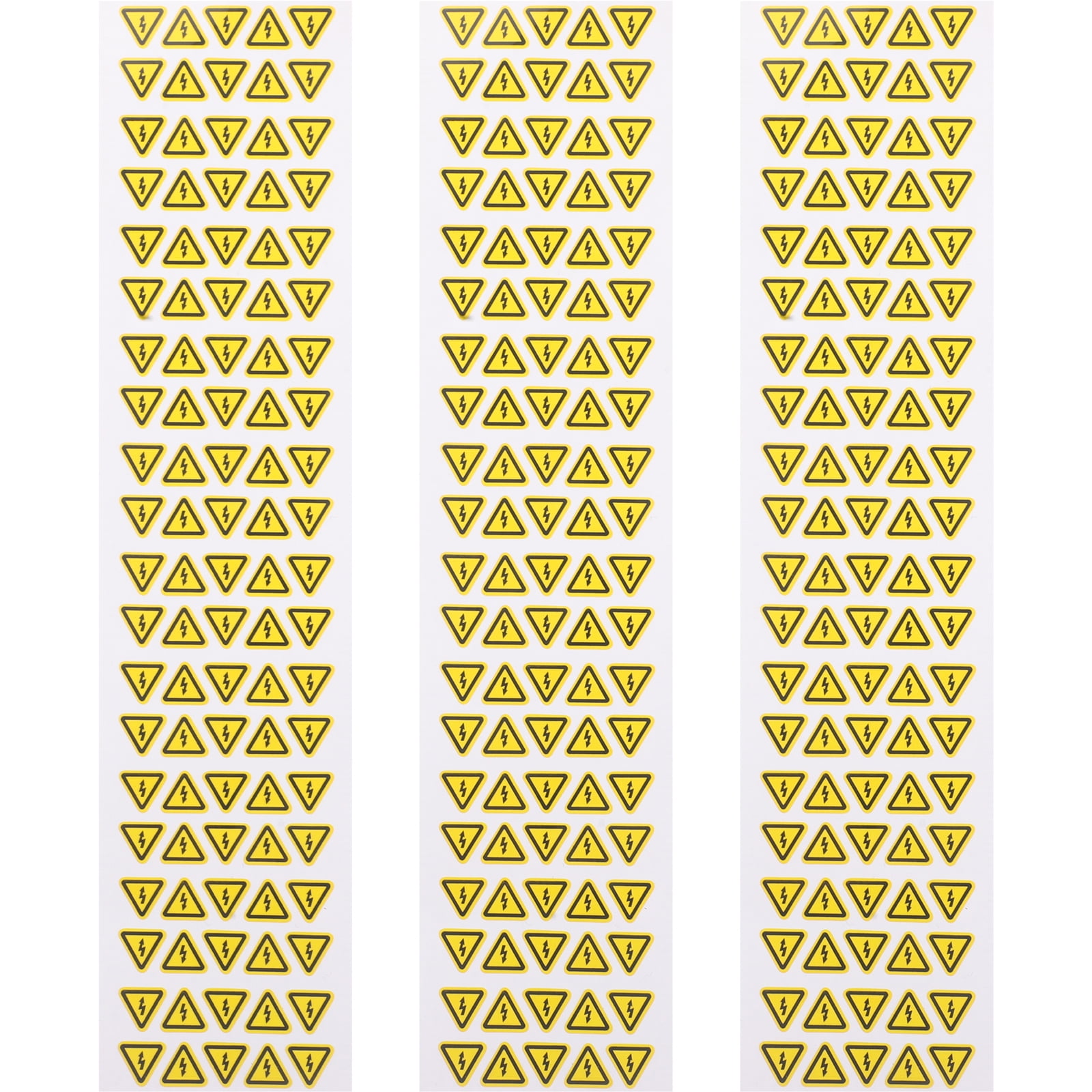 ibasenice Caution Stickers Anti Electric Sticker Yellow Triangle 3 ...