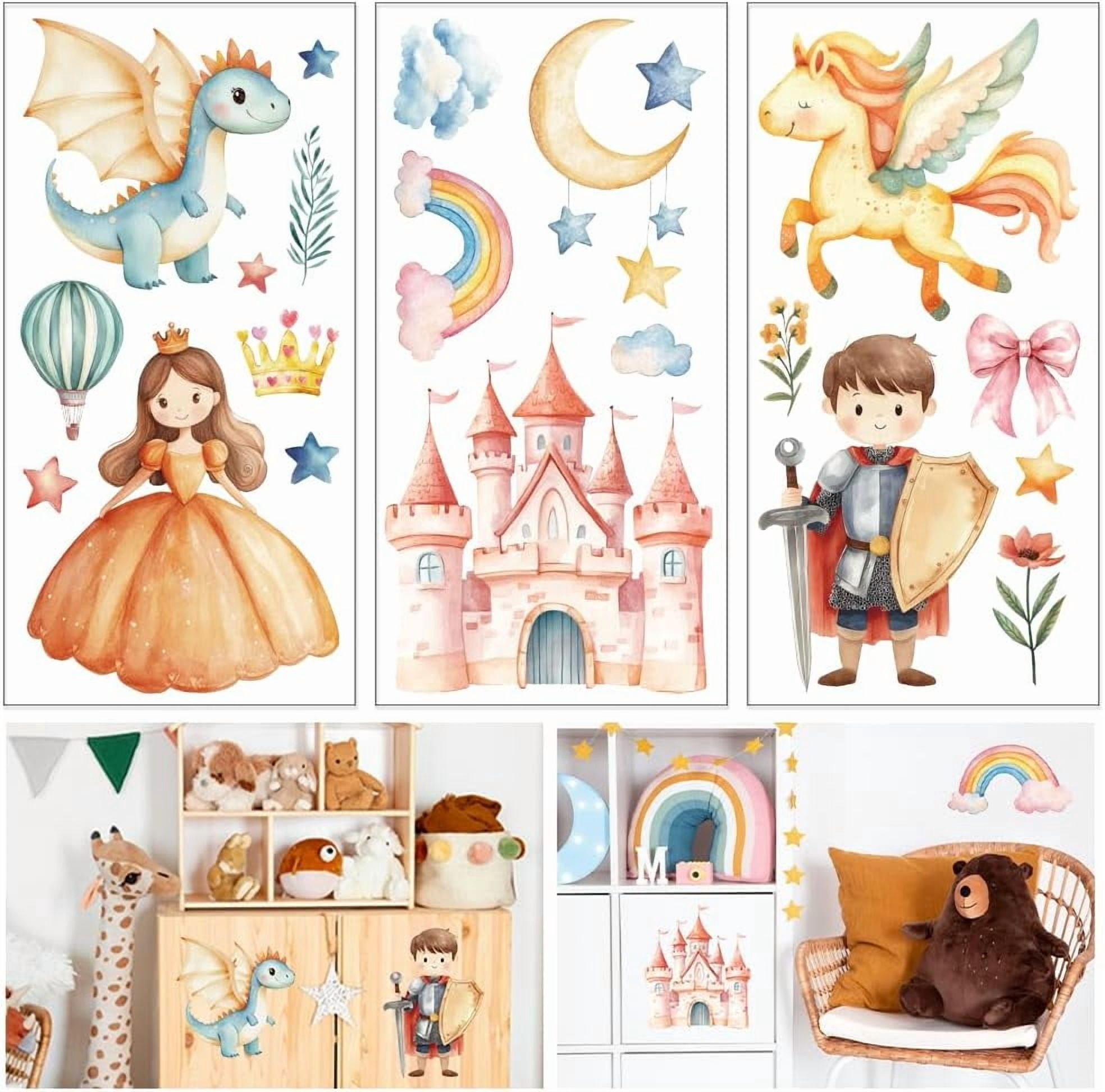 3 Sheets Cartoon Fairy Tale Furniture Transfer 6x12inch Prince and ...