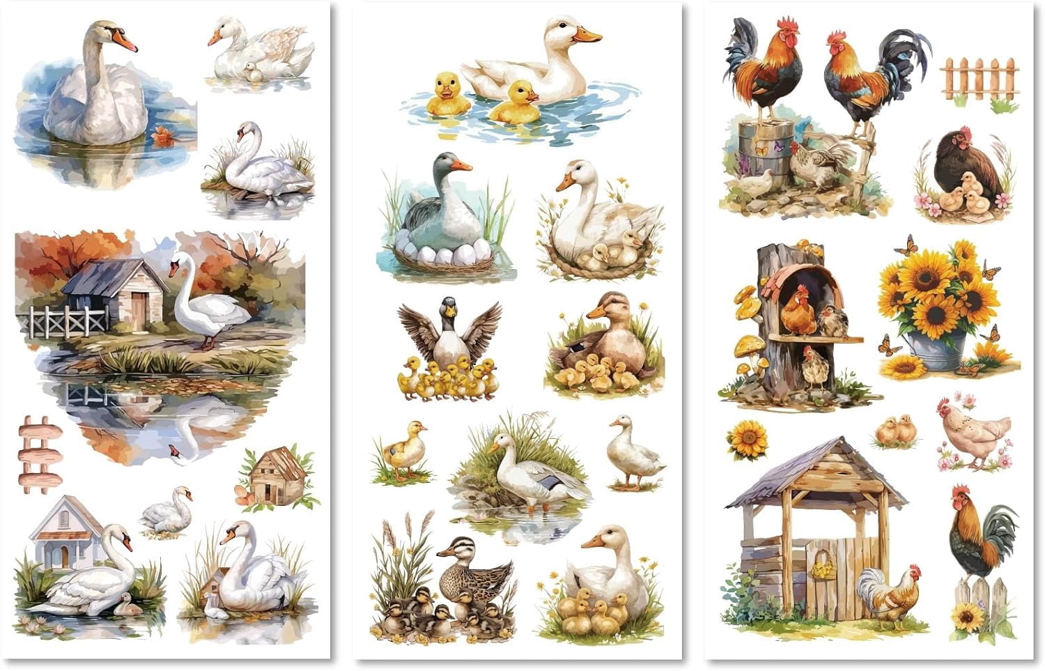 3 Sheets Chicken Rub on Transfers for Crafts Farm Rub on Transfer ...