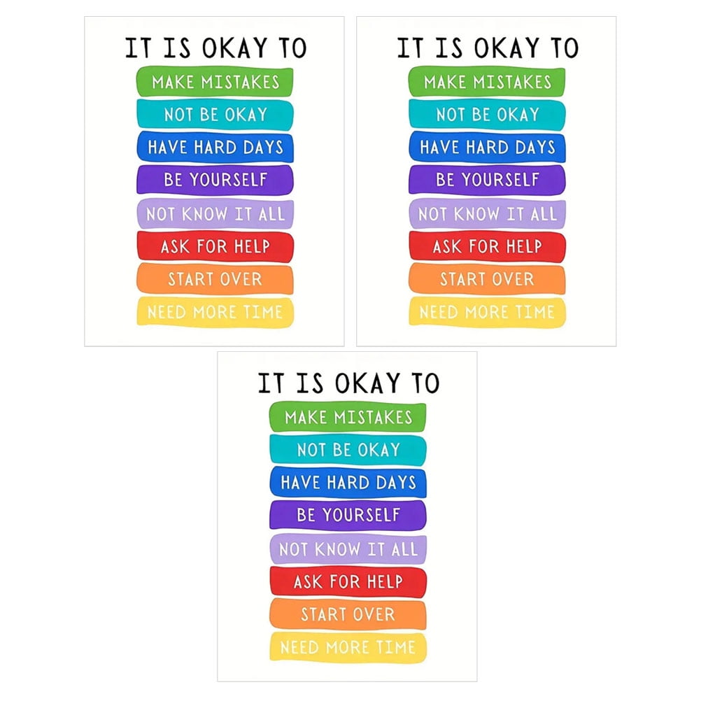 3 Sheets Encouragement Poster Primary School Office - Walmart.com