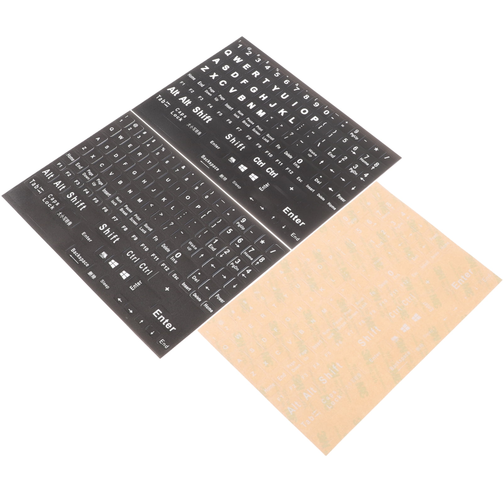 3 Sheets Keyboard and Mouse Backlit English Letter Sticker Replacement ...