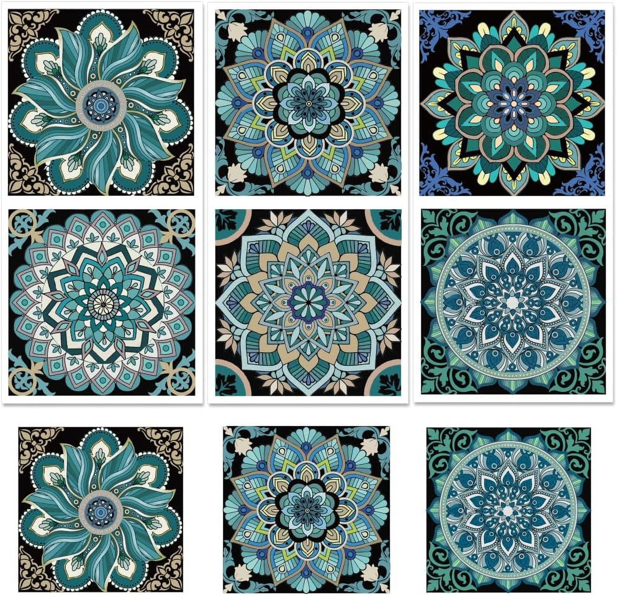 3 Sheets Mandala Rub on Transfers Waterproof Floral Furniture Transfers ...