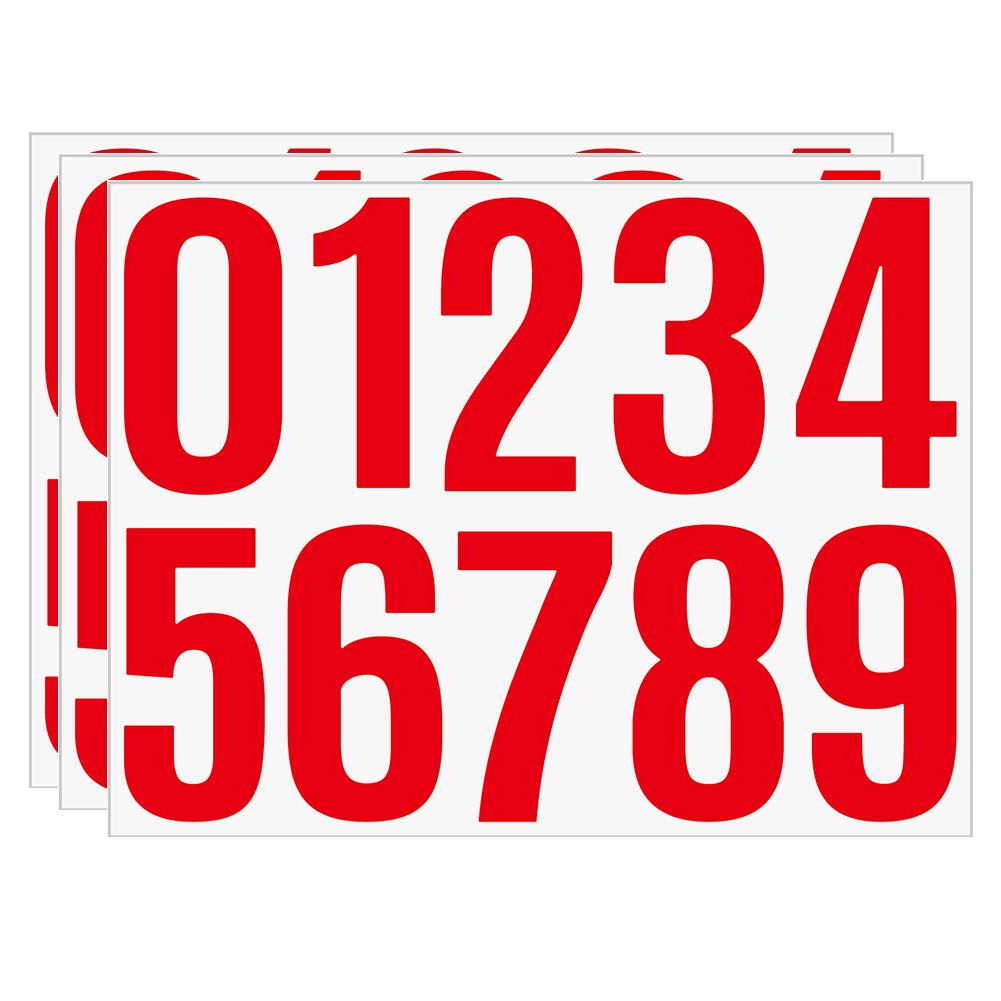 3 Sheets Per Pack 4Inch Digital Red K Digital Stickers Handbook ...