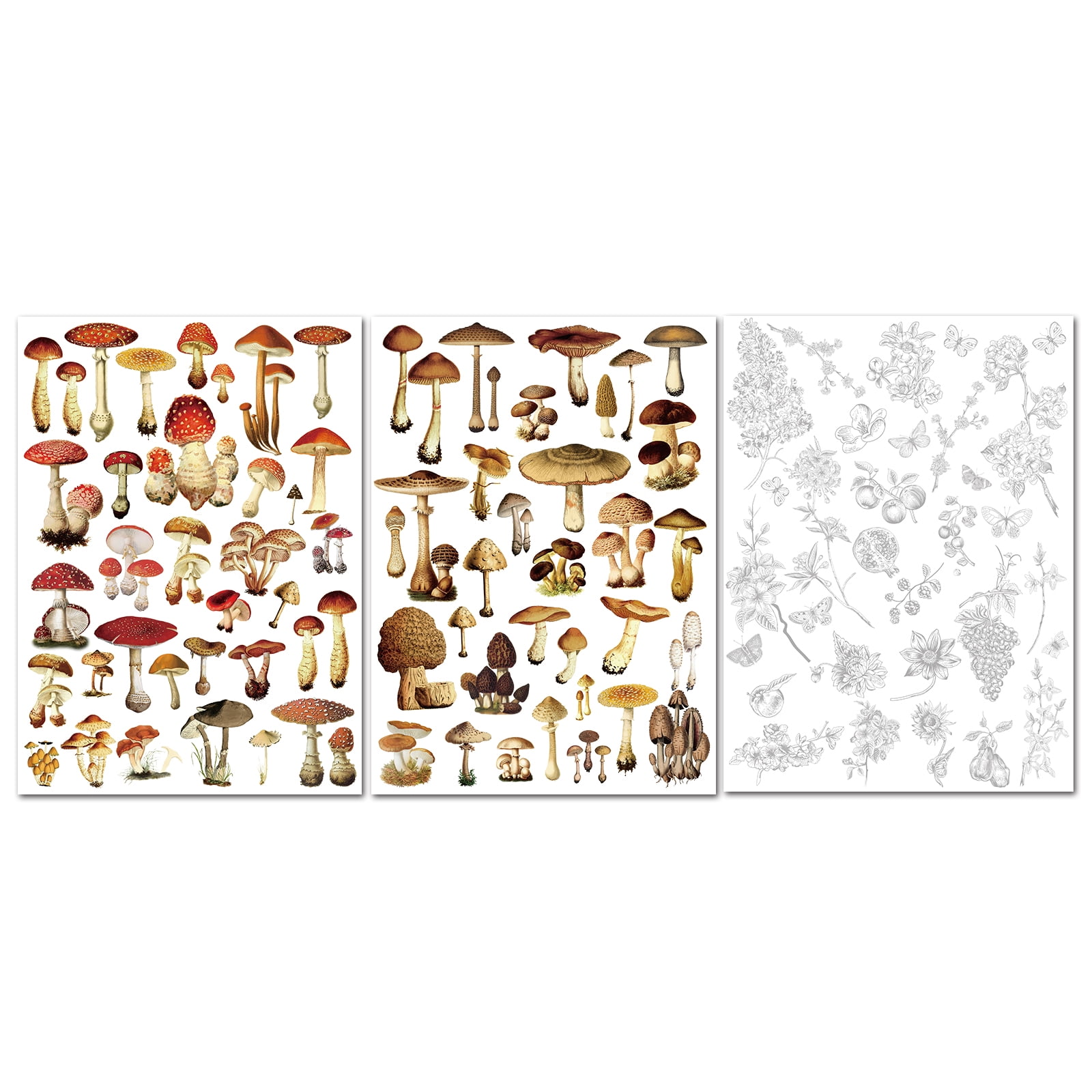 3 Sheets Rub on Transfers for Crafts Pressure Stickers Fit Fabric Glass ...