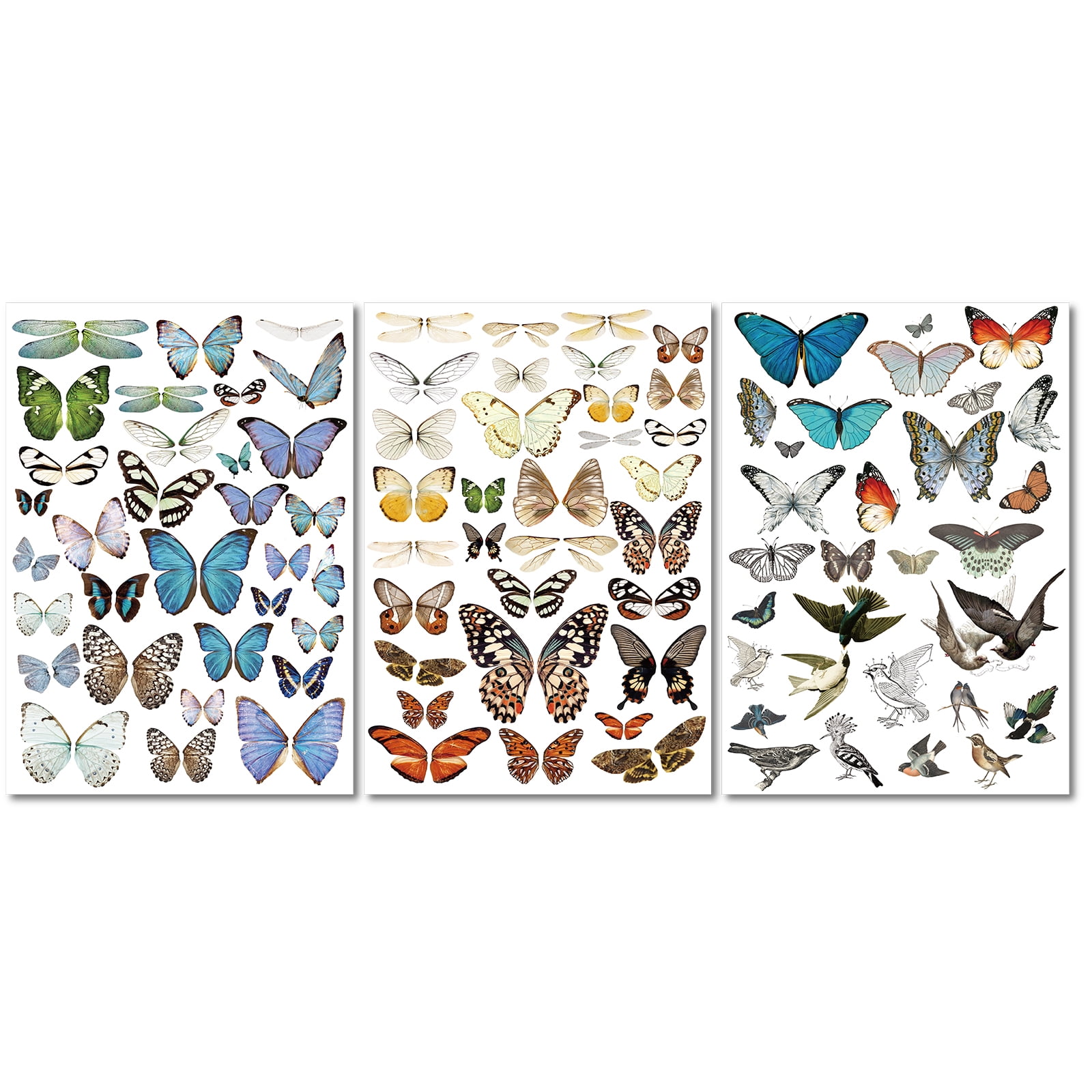 3 Sheets Rub on Transfers for Crafts Pressure Stickers Fit Fabric Glass ...