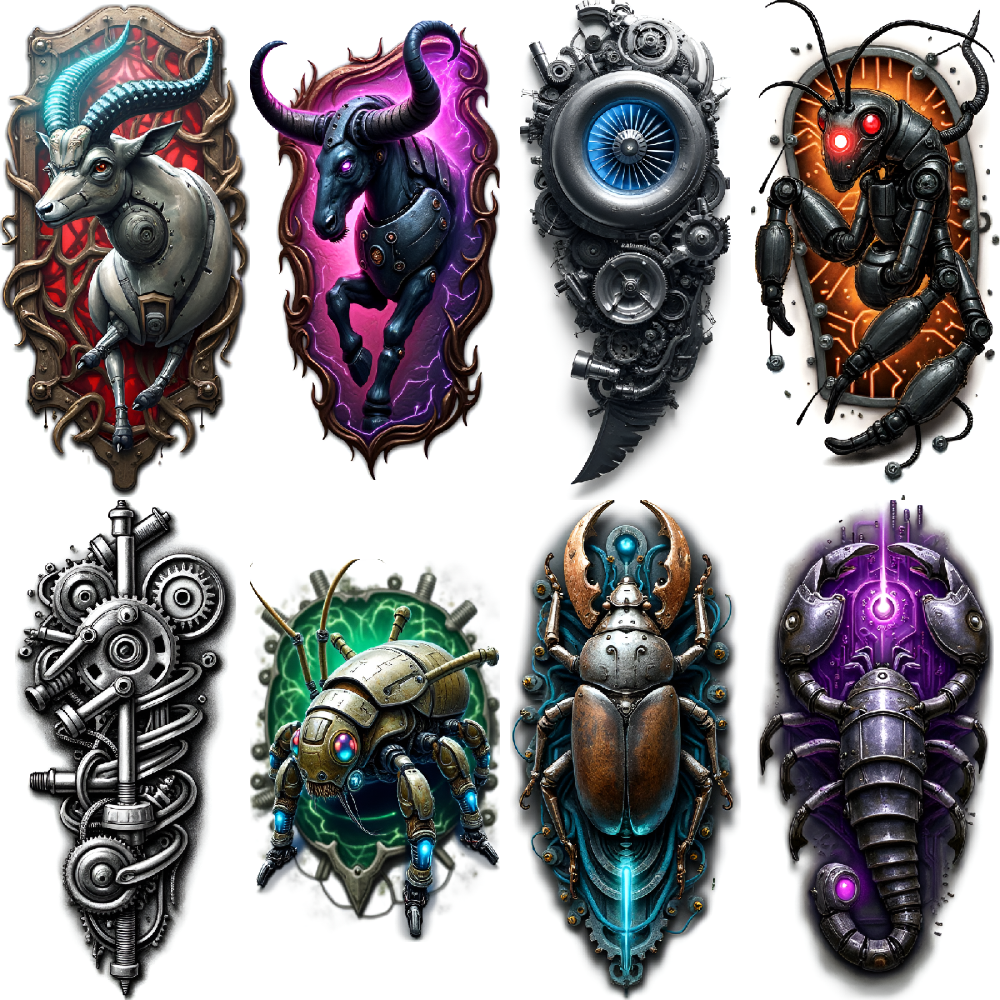 3 Sheets Temporary Tattoo Stickers Waterproof Long Lasting Body ...