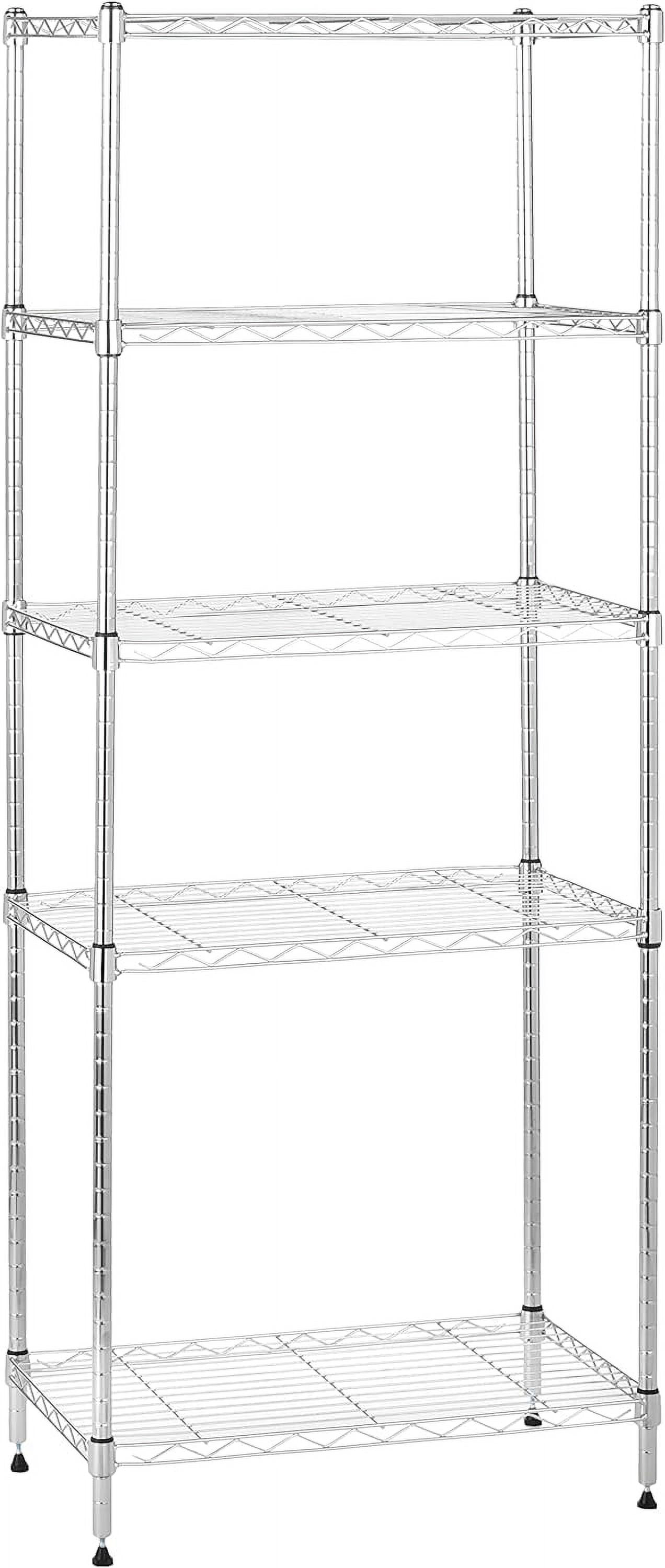3-Shelf Adjustable Heavy Duty Steel Wire Rack Storage Shelving ...