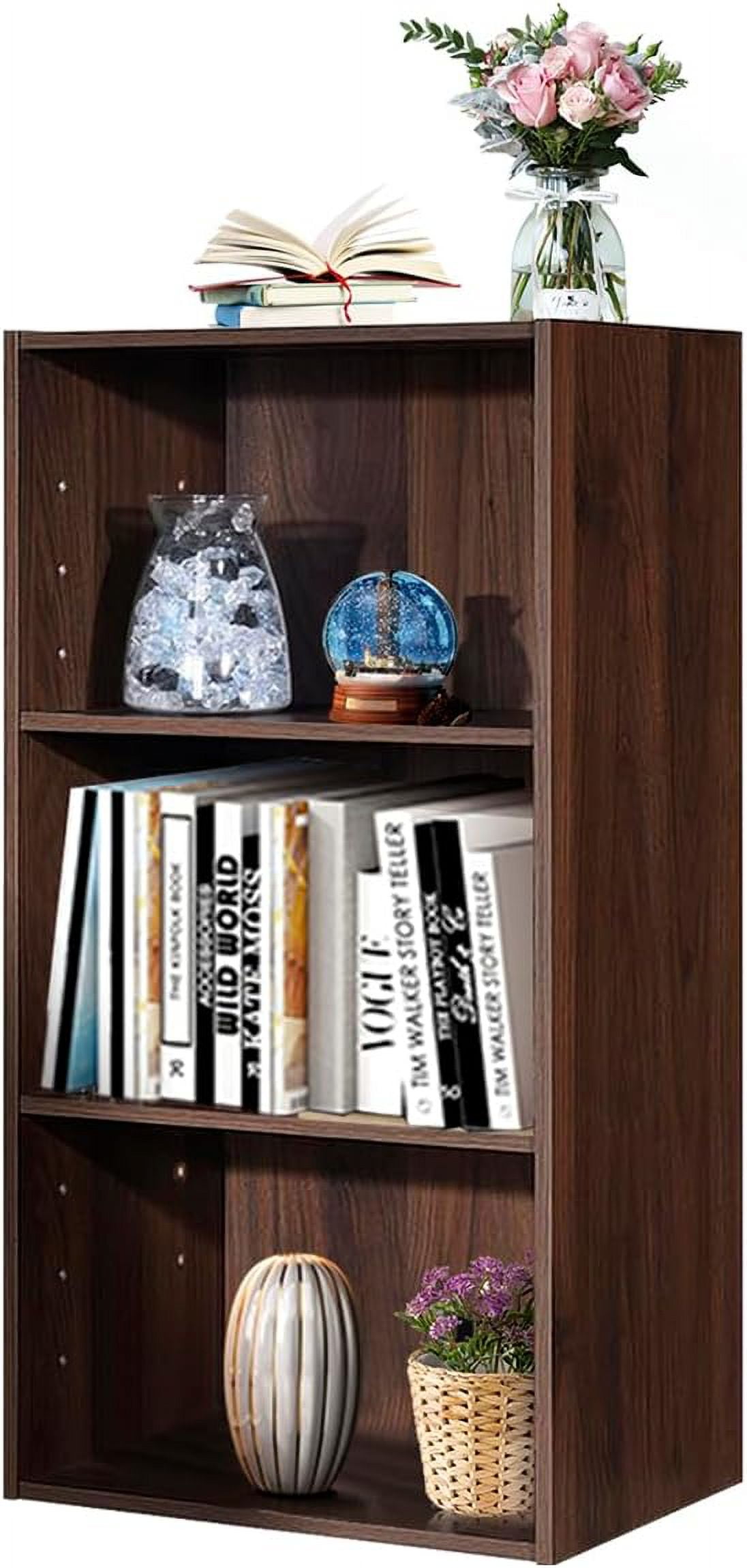 3 Shelf Bookcase Book Shelves Open Storage Cabinet Multi-Functional ...