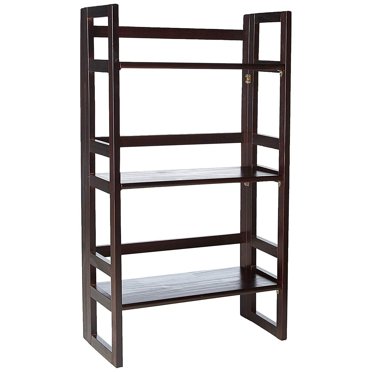 Ltd Solid Wood 3-Tier Folding Bookcase - Stackable & Portable Storage ...