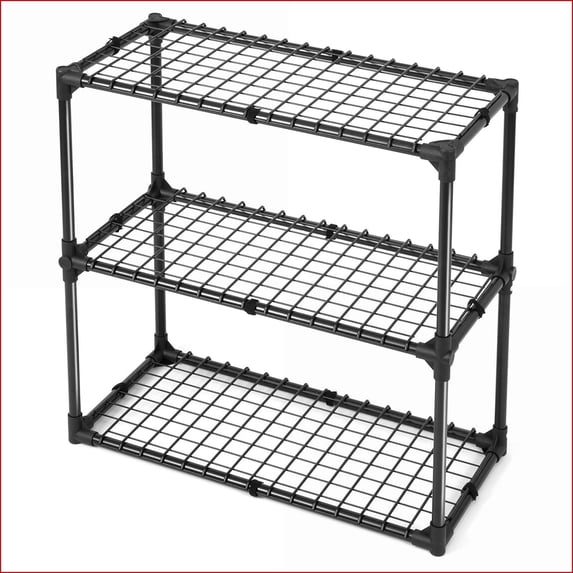 3-Shelf Heavy-Duty Steel Storage Shelf | 330lb Capacity | Black Steel ...