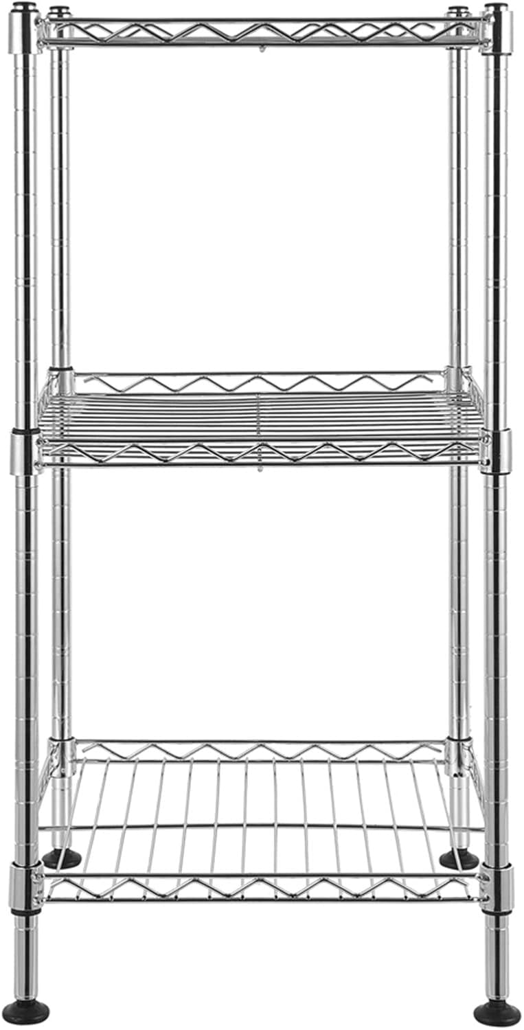 3 Shelf Heavy Duty Storage Shelf Tower Shelving Unit Bathroom ...