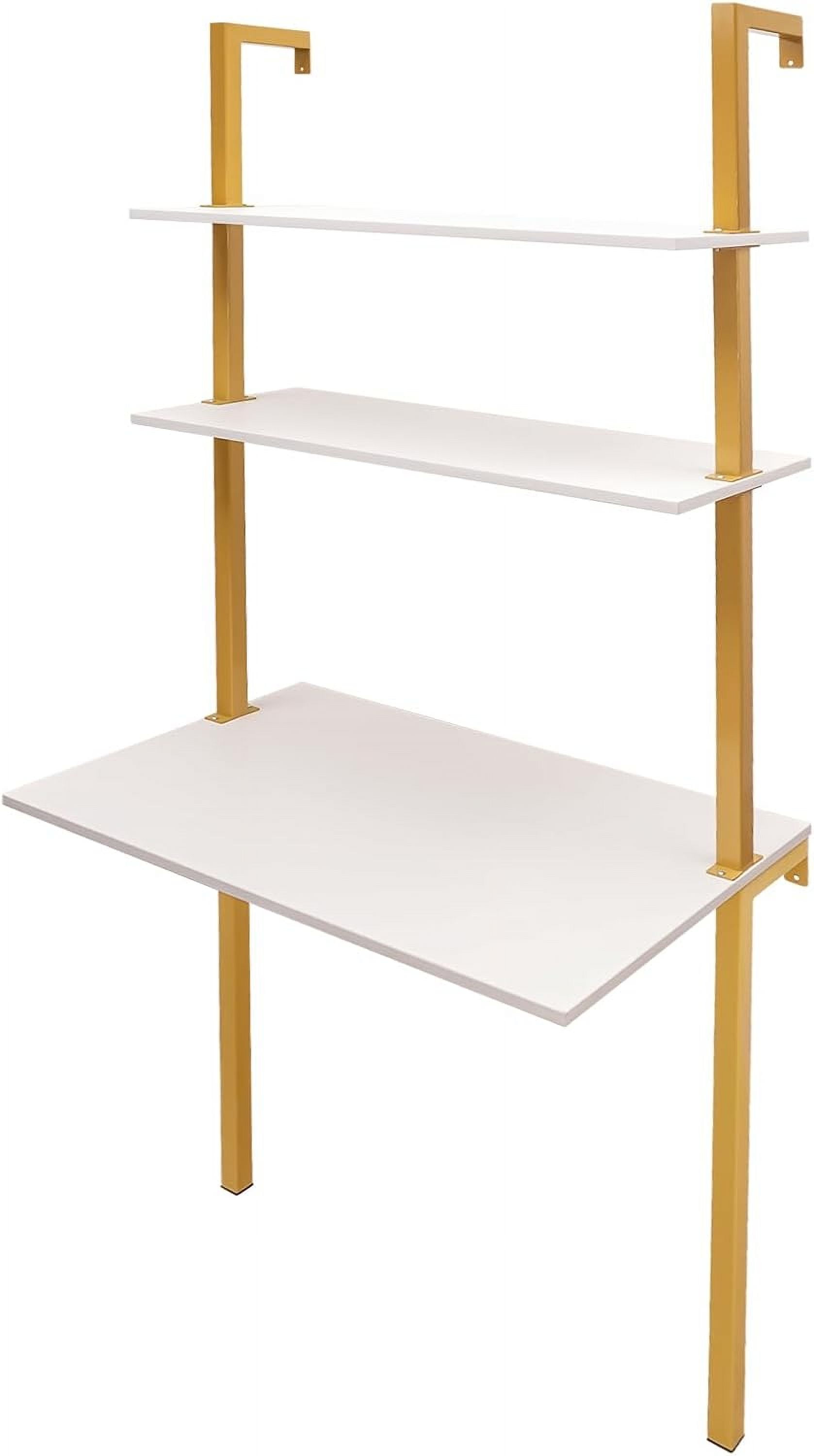 3-Shelf Industrial Wall Mount Ladder,Wall Mount Computer Writing Table ...
