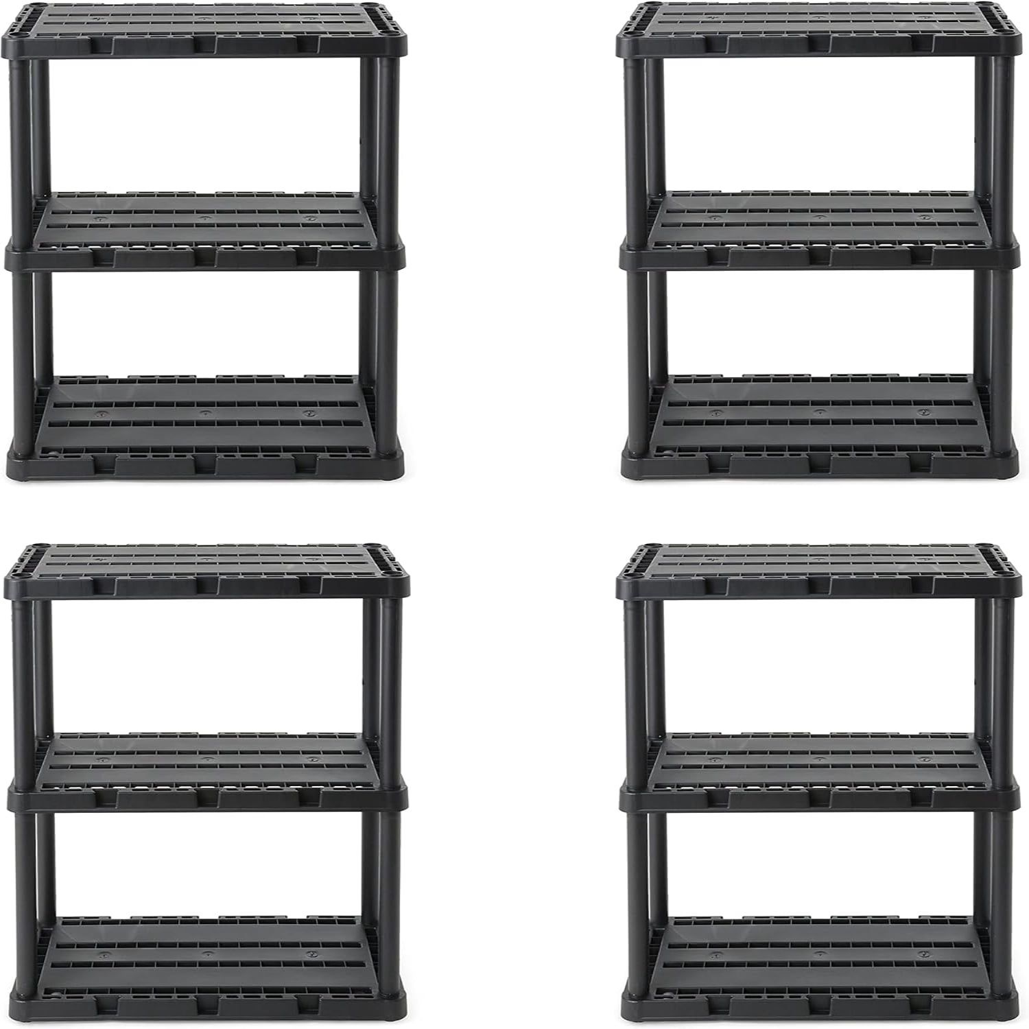 3 Shelf Knect-A-Shelf Solid Light Duty Storage Unit 24 x 12 x 33 ...