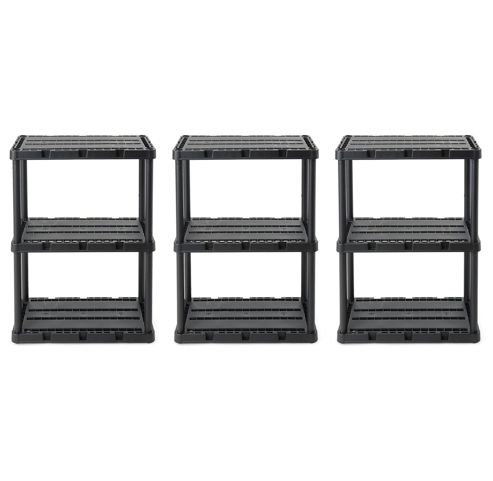 3 Shelf Knect-A-Shelf Solid Light Duty Storage Unit 24 x 12 x 33 ...