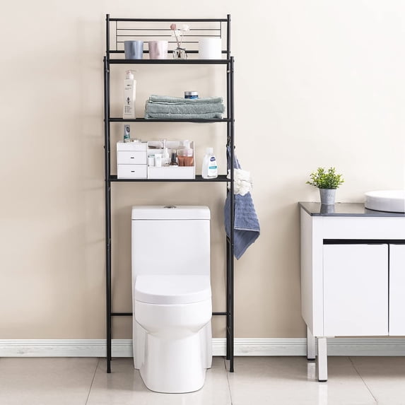 3-Shelf Over The Toilet Storage Bathroom Rack Space Saver Organizer ...