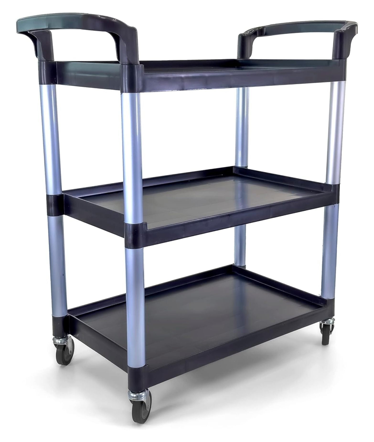 3-Shelf Rolling Service Utility Cart | Capacity 390 lbs. | 37" x 33" x ...