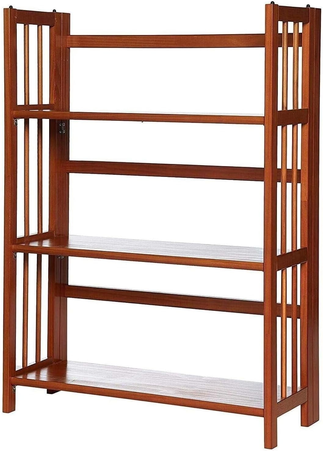 3-Shelf Stackable Folding Office Wood Bookcase Contemporary and Office ...