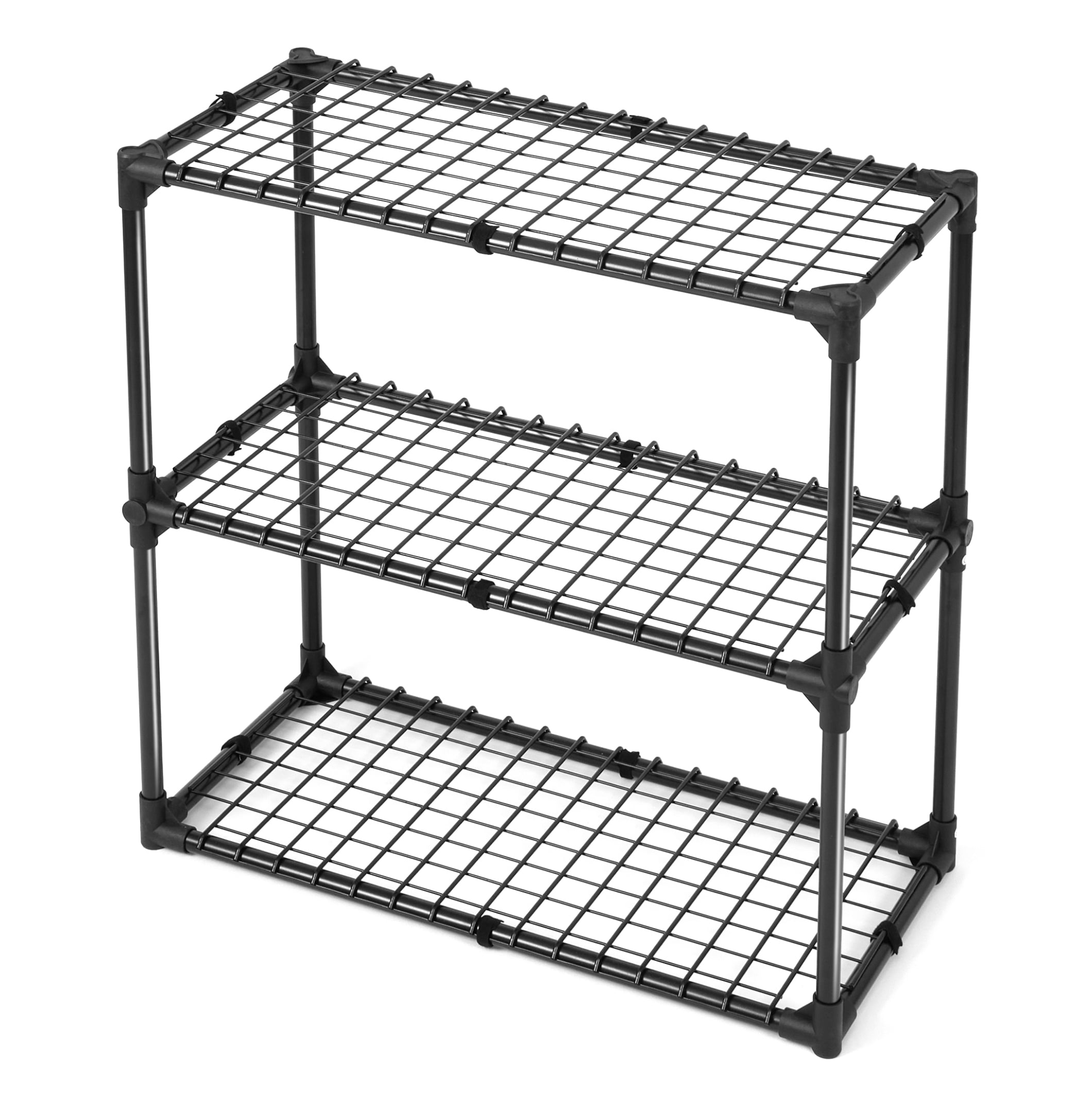 3-Shelf Wire Rack, Heavy Duty Storage Shelving Unit - 330lbs Capacity ...